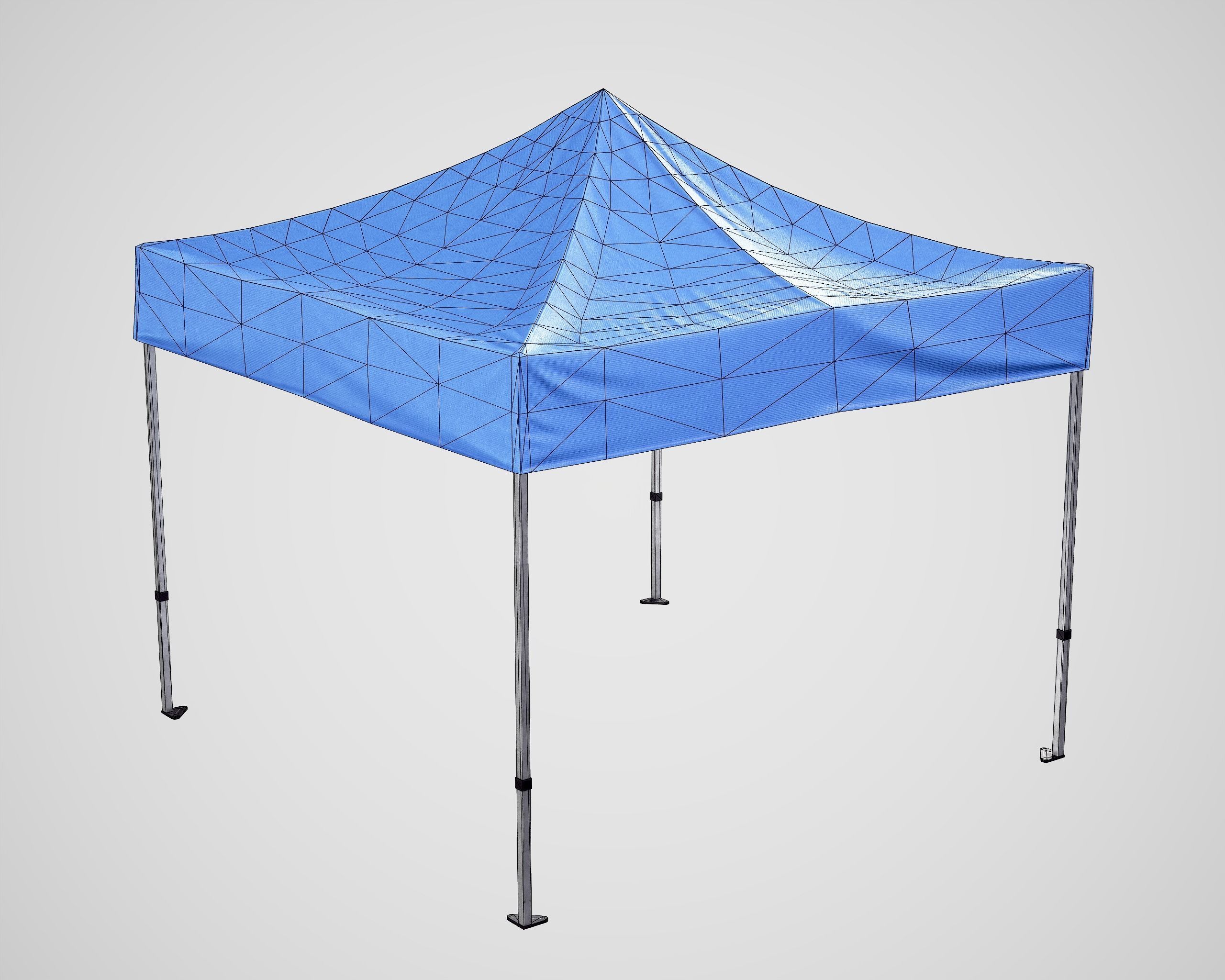 3D model Folding Canopy Tent VR / AR / low-poly | CGTrader