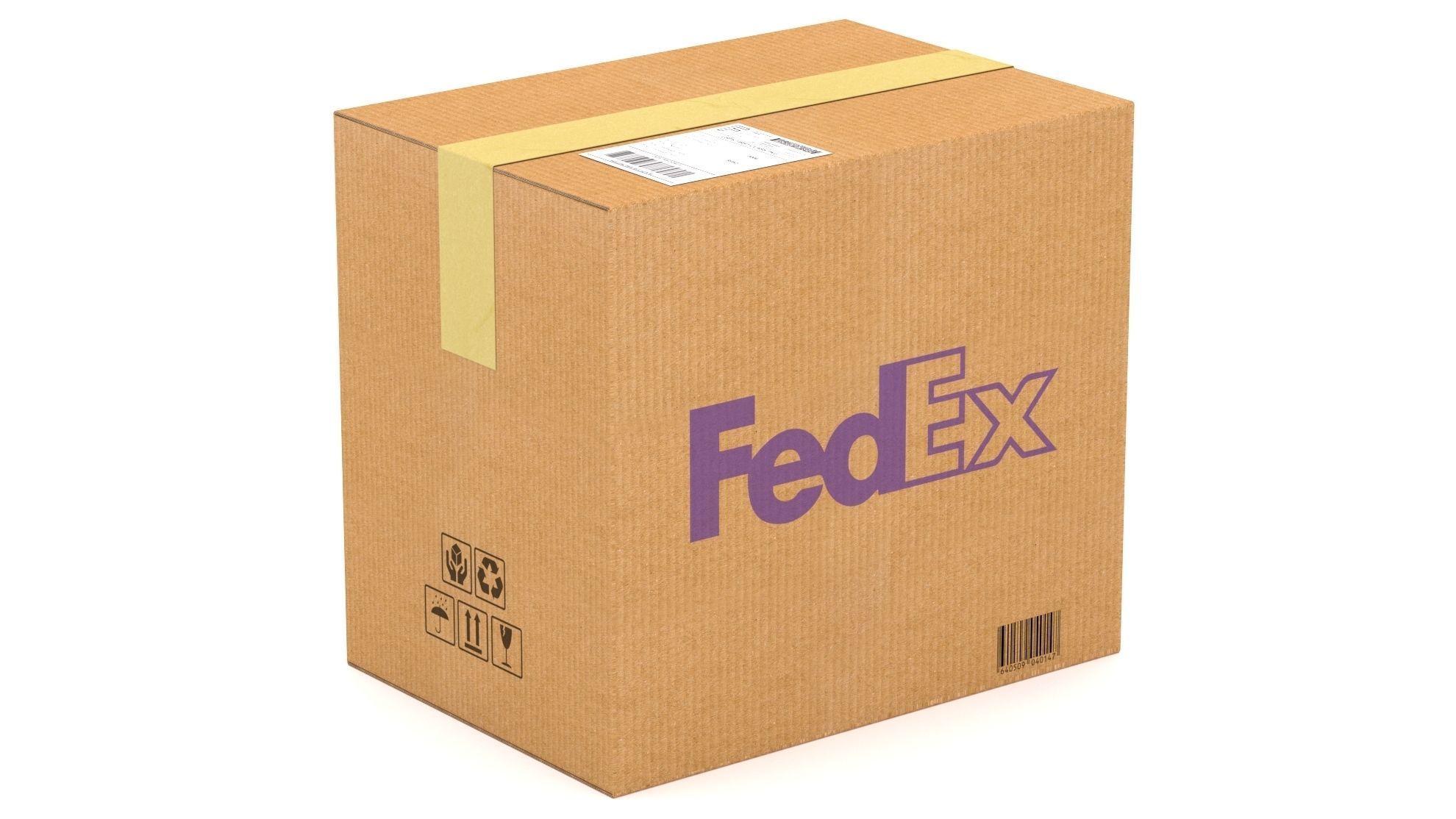 3D model Fedex Cardboard Box VR / AR / low-poly | CGTrader