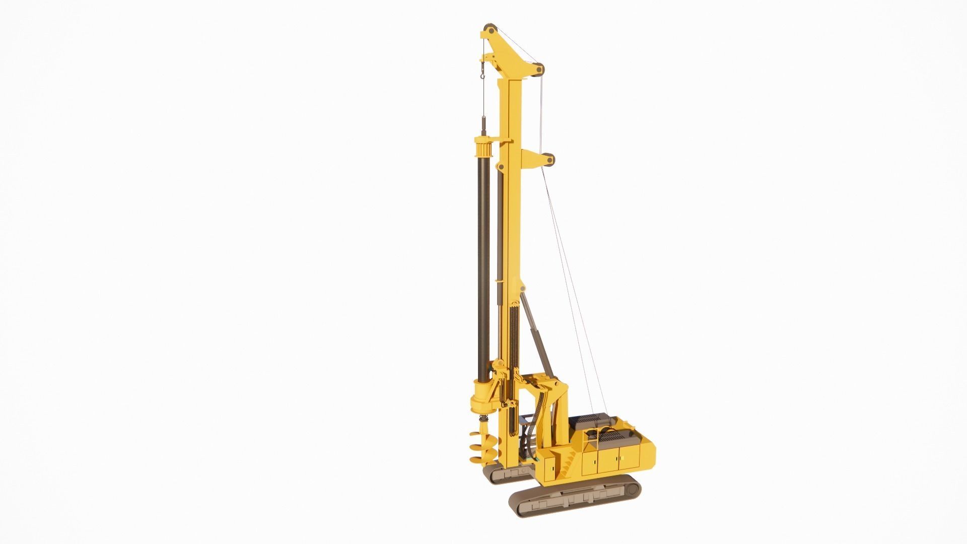 pile drilling machine 3D model 3D printable | CGTrader