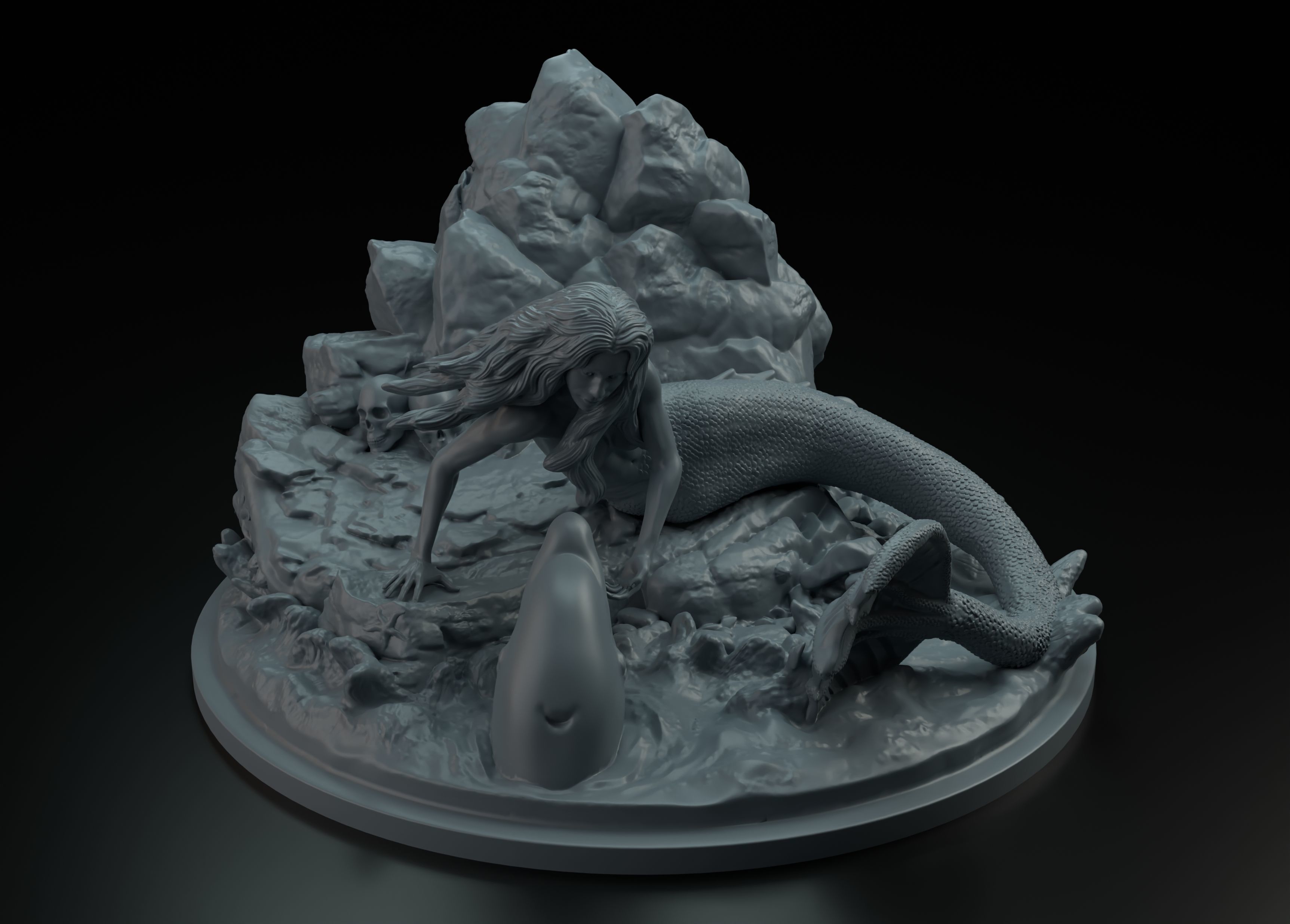 Mermaid intended for 3D printing 3D model 3D printable | CGTrader