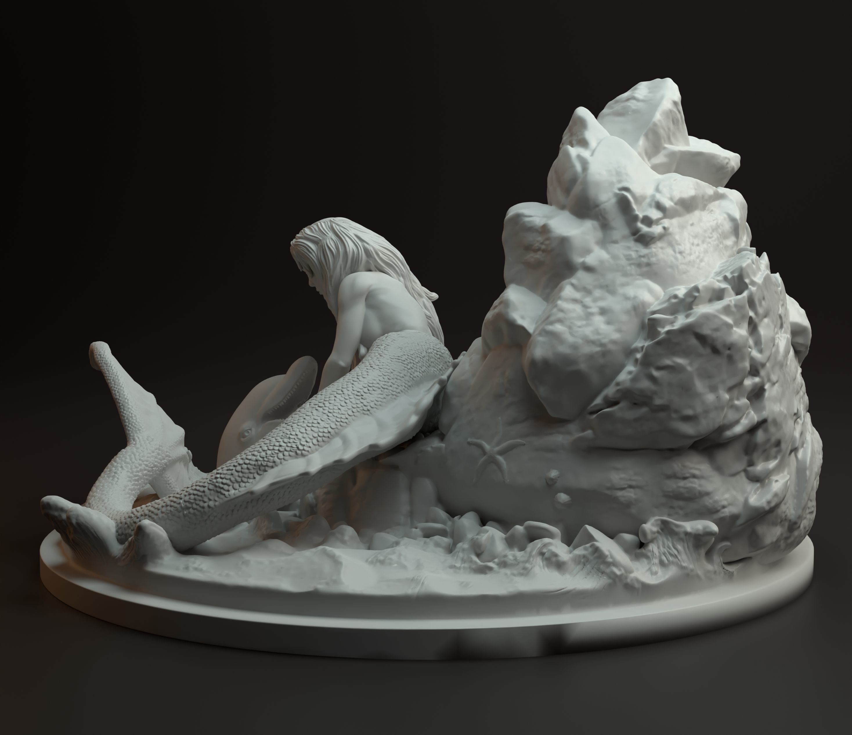 Mermaid intended for 3D printing 3D model 3D printable | CGTrader