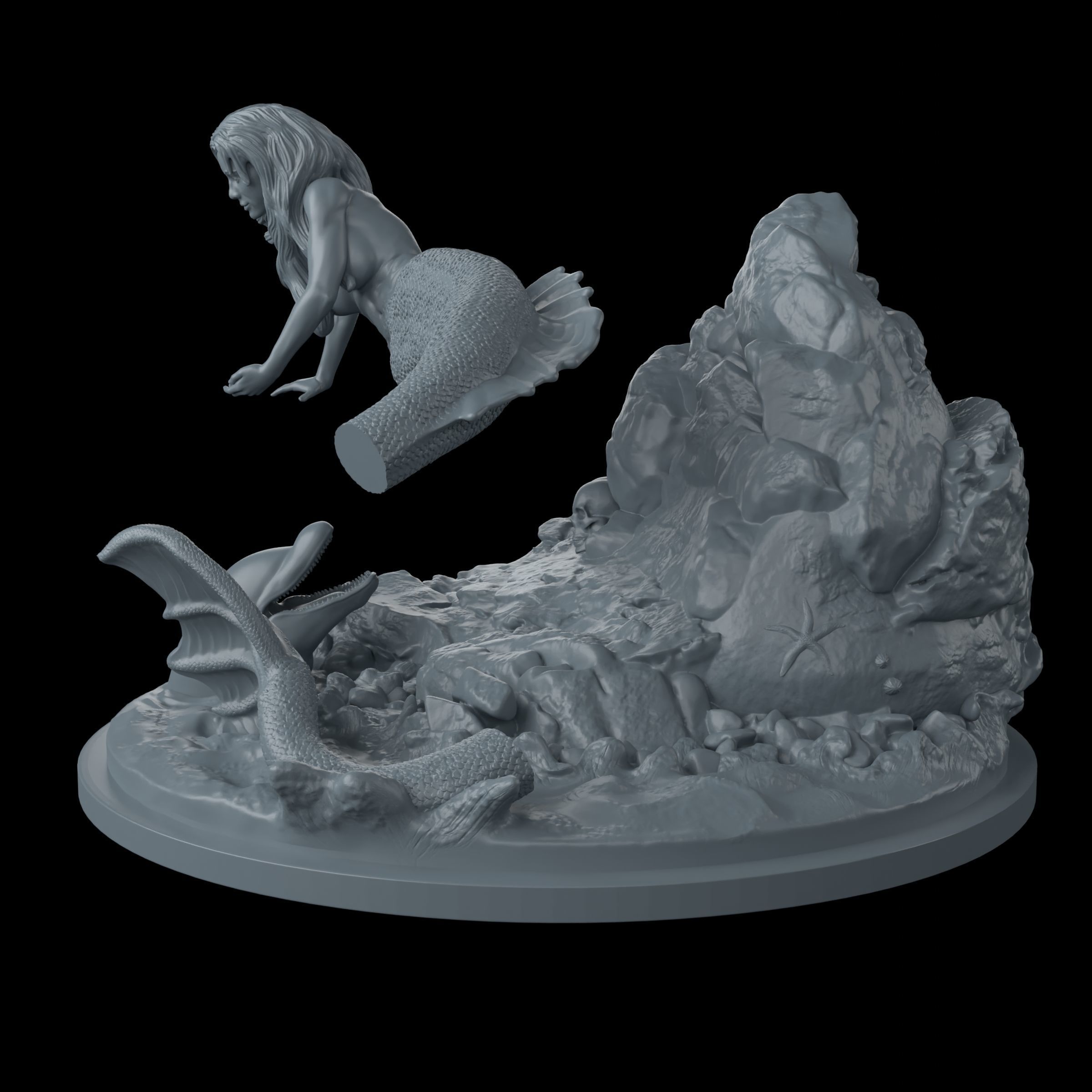 Mermaid intended for 3D printing 3D model 3D printable | CGTrader