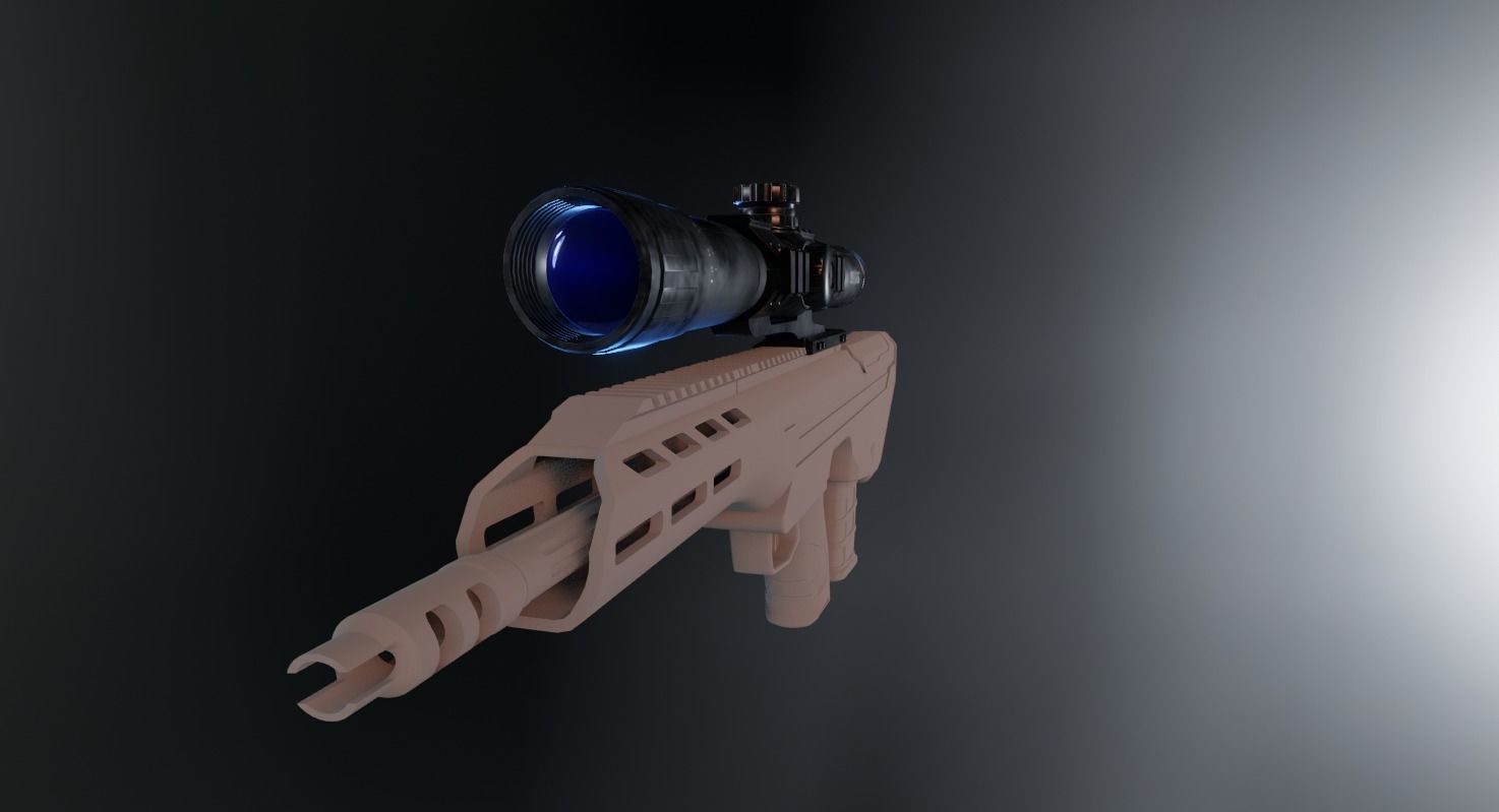 3D model TACTICAL Sniper Scope Game Ready VR / AR / low-poly | CGTrader