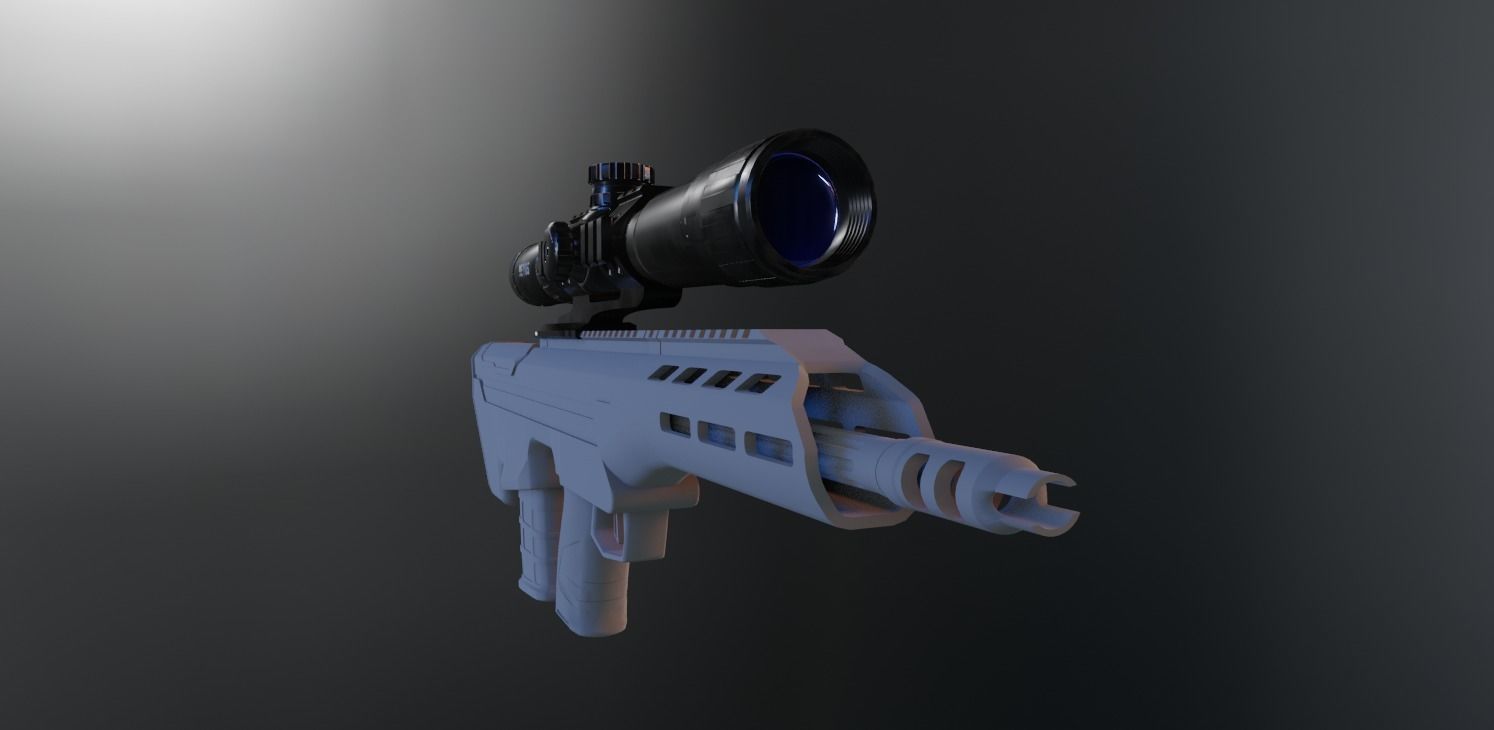 3D model TACTICAL Sniper Scope Game Ready VR / AR / low-poly | CGTrader