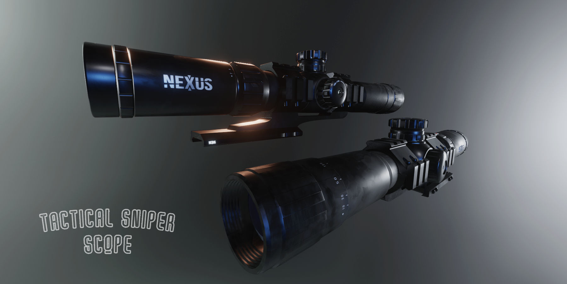 3D model TACTICAL Sniper Scope Game Ready VR / AR / low-poly | CGTrader