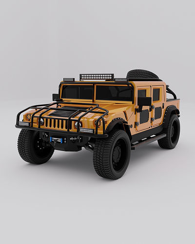 Hummer H1 rugged 3D model | CGTrader