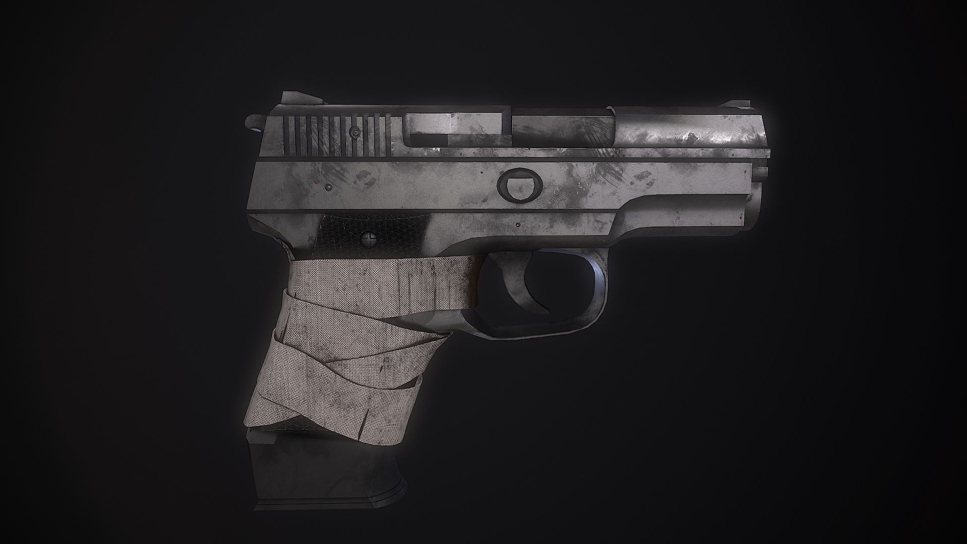 3D model Resident Evil 8 Village Lemi pistol simple and custom hand gun ...