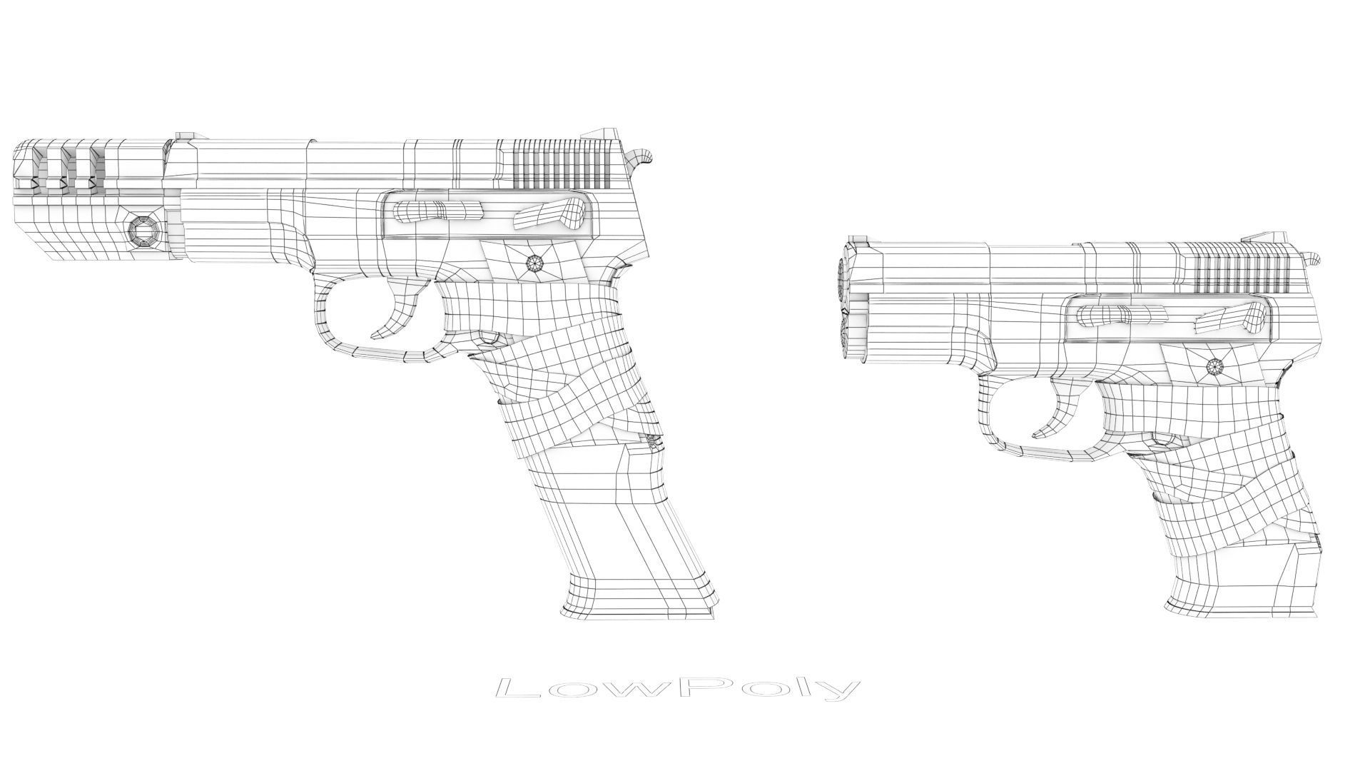 3D model Resident Evil 8 Village Lemi pistol simple and custom hand gun ...