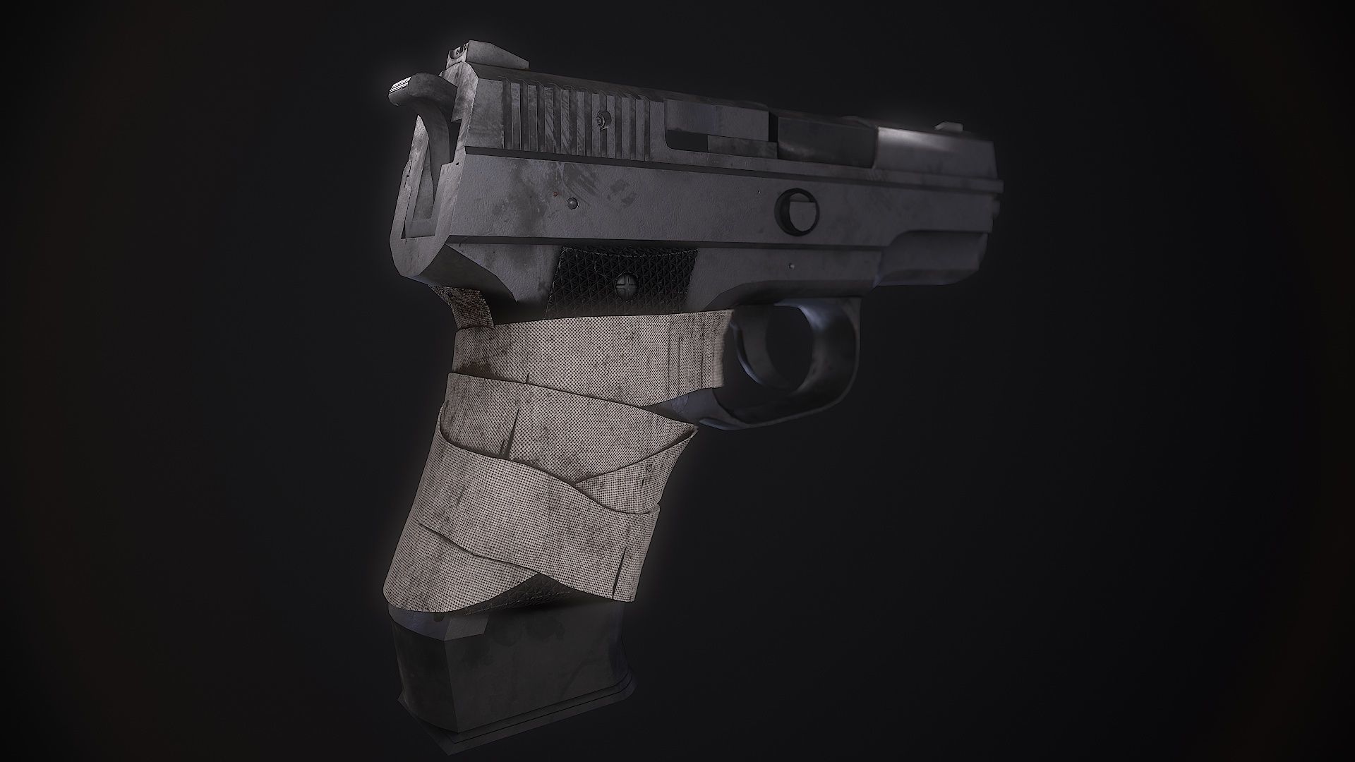 3D model Resident Evil 8 Village Lemi pistol simple and custom hand gun ...