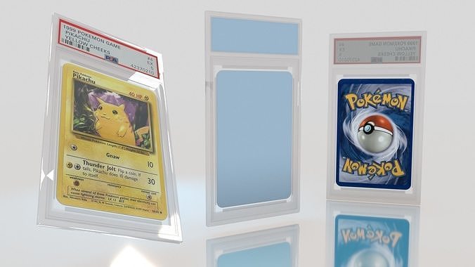 Empty Graded Card Slab Holder Case For Trading Card Games 3D model ...