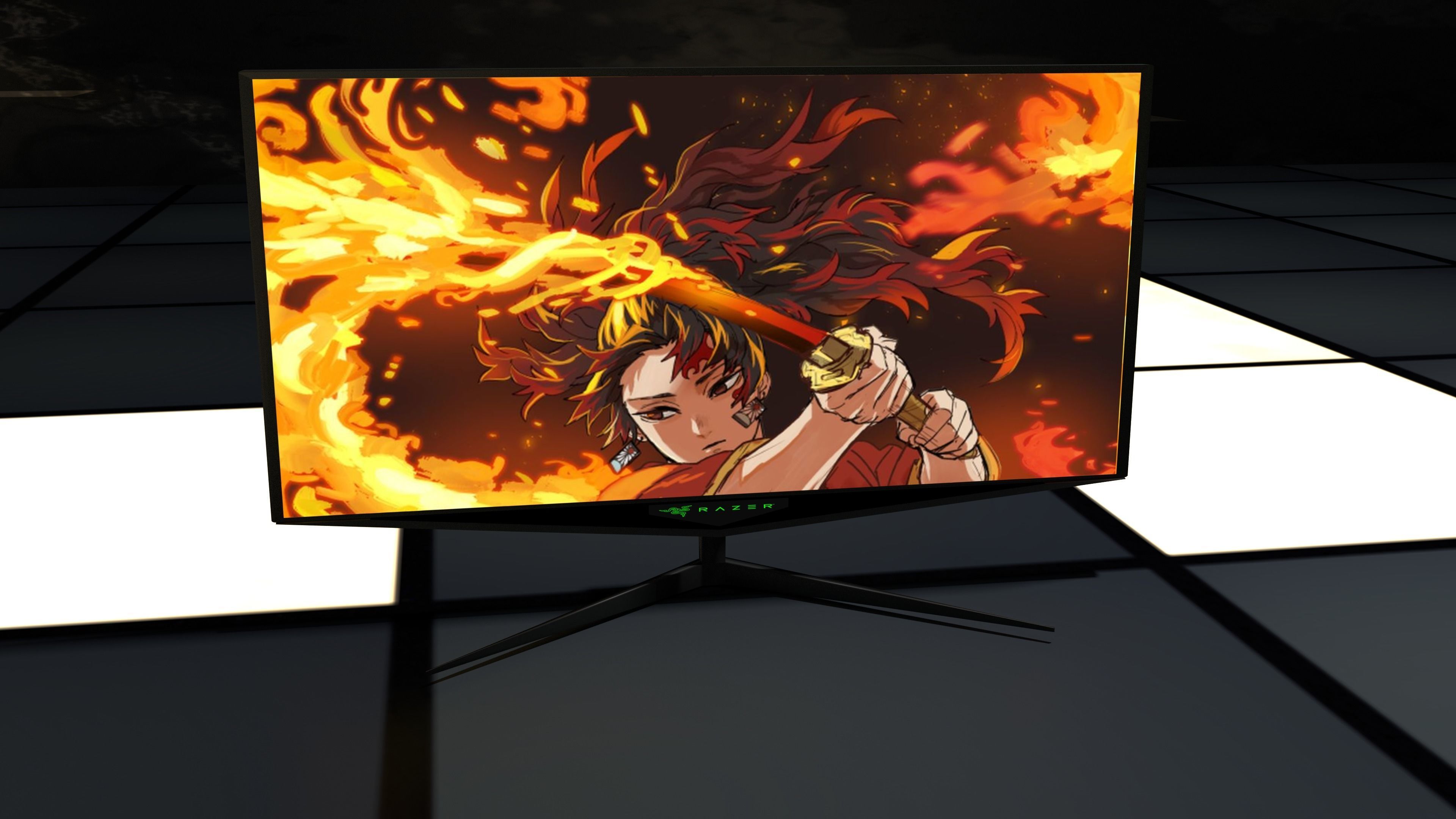 Razer Gaming Monitor 3D model | CGTrader