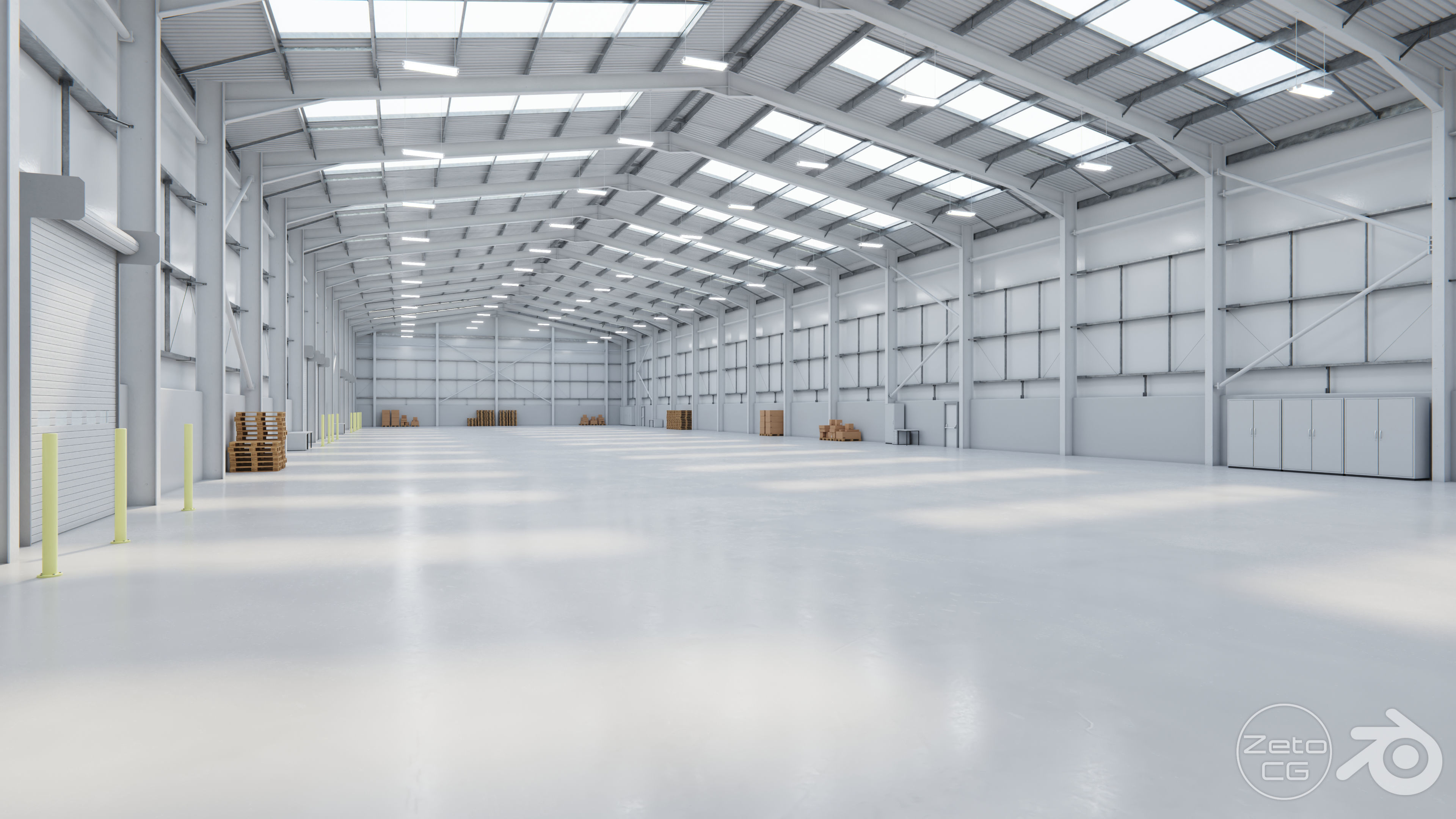 3D model Industrial Warehouse Interior 11b - Textured - UE5 - Blender ...