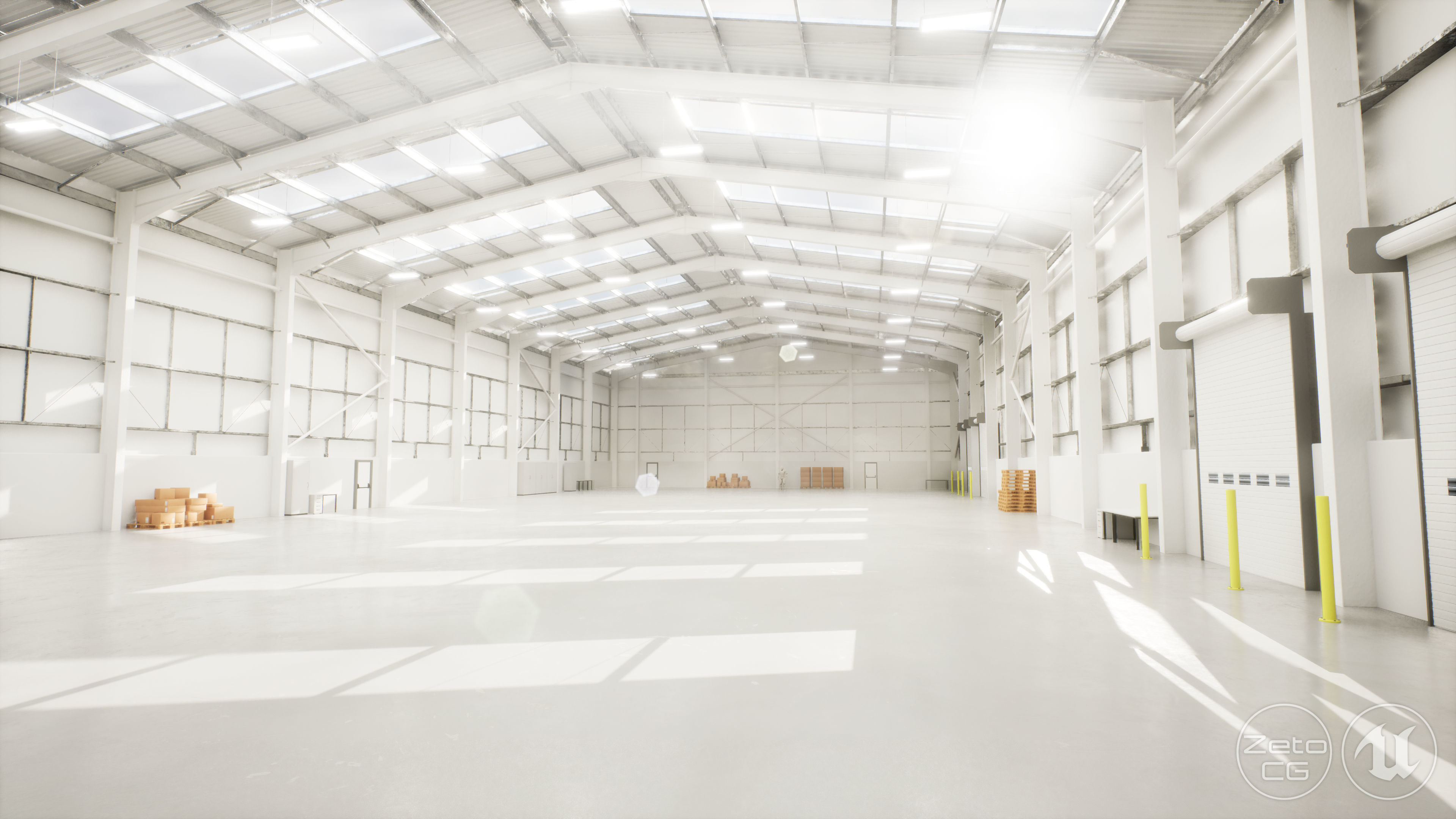 3D model Industrial Warehouse Interior 11b - Textured - UE5 - Blender ...