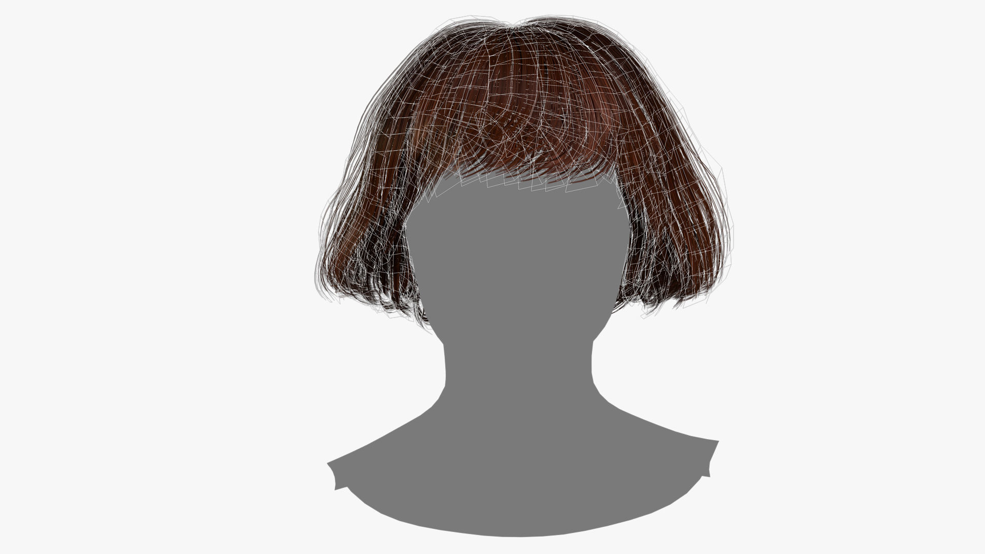 Female Hair - 012 3D model rigged | CGTrader