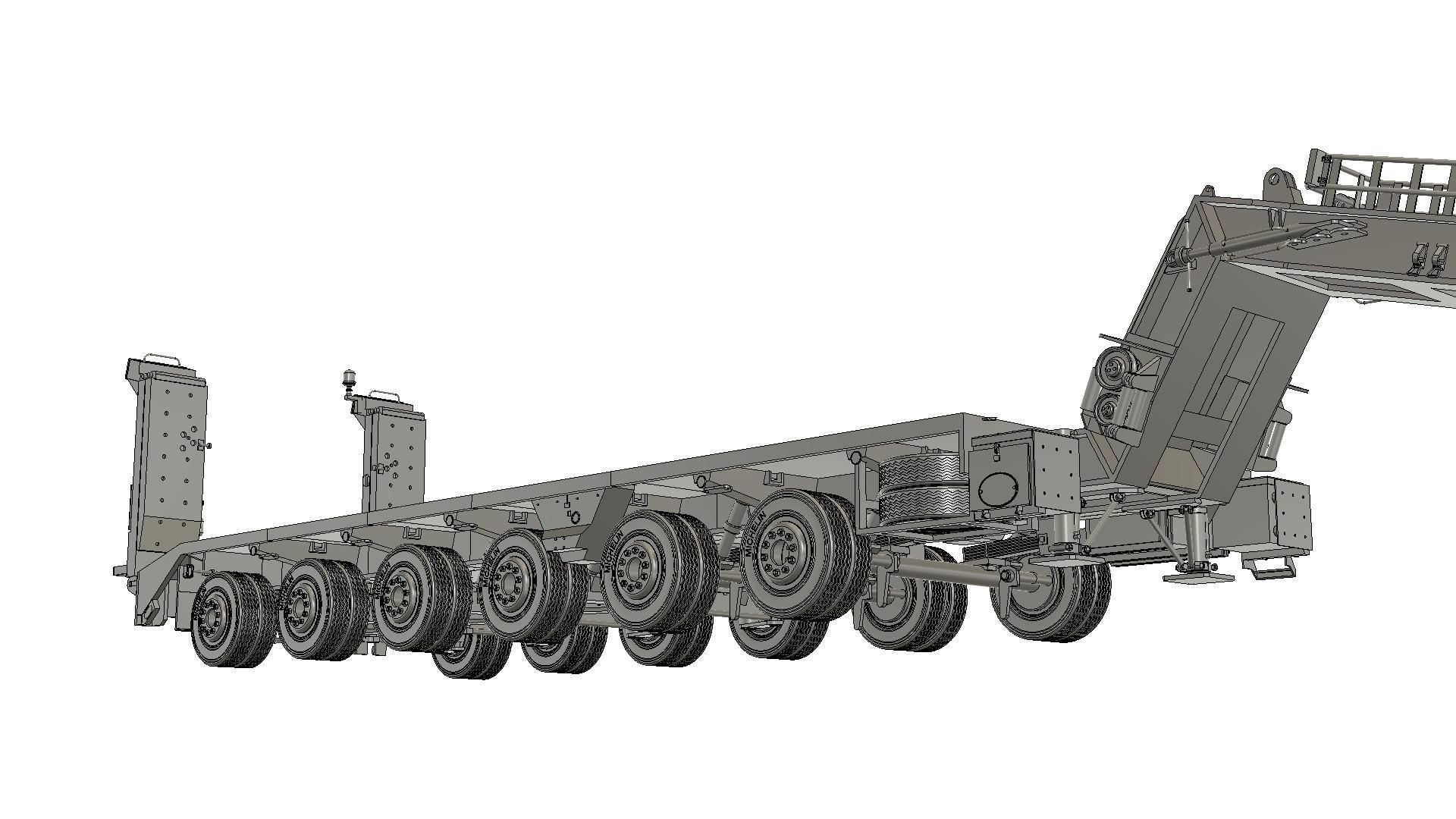 Faun SLT-56 Tank Transporter Trailer 3D model | CGTrader