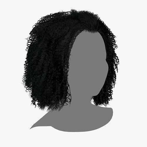 Female Hair - 022 3D model rigged | CGTrader