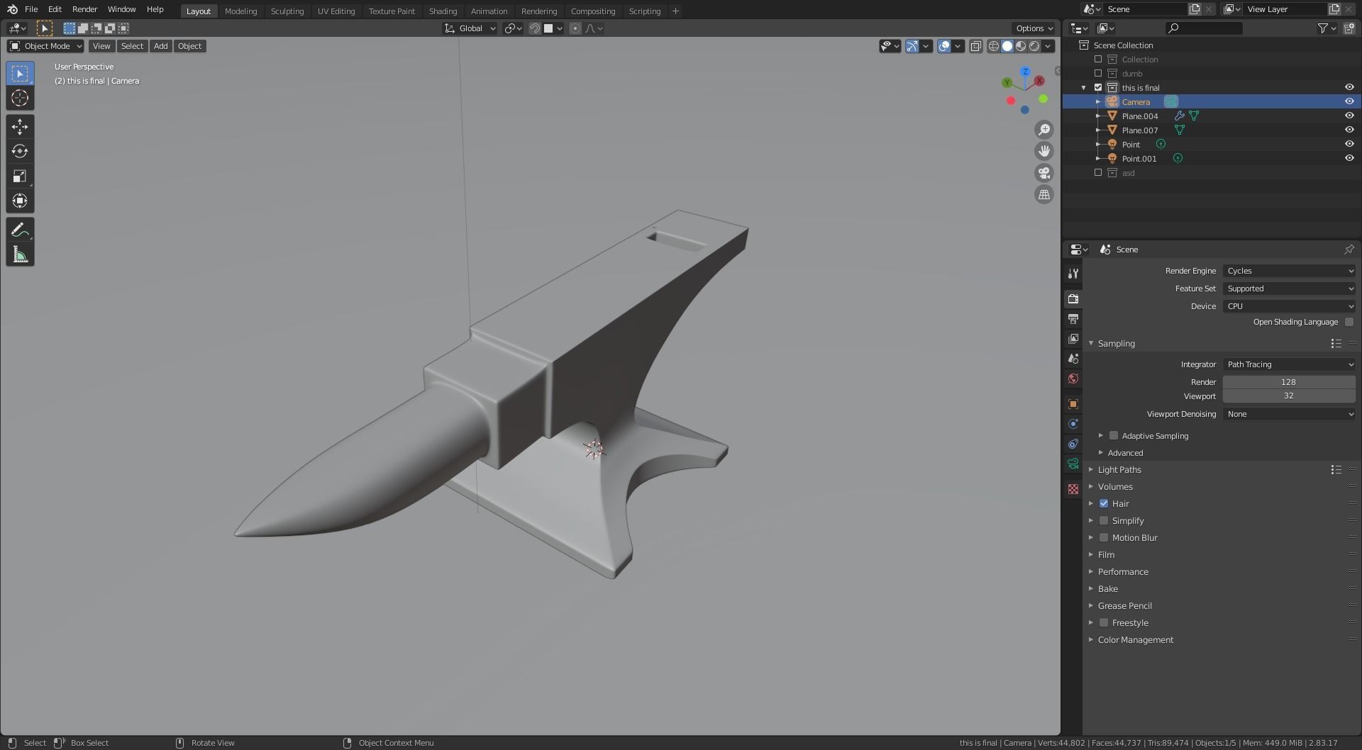 Realistic Anvil free VR / AR / low-poly 3D model | CGTrader