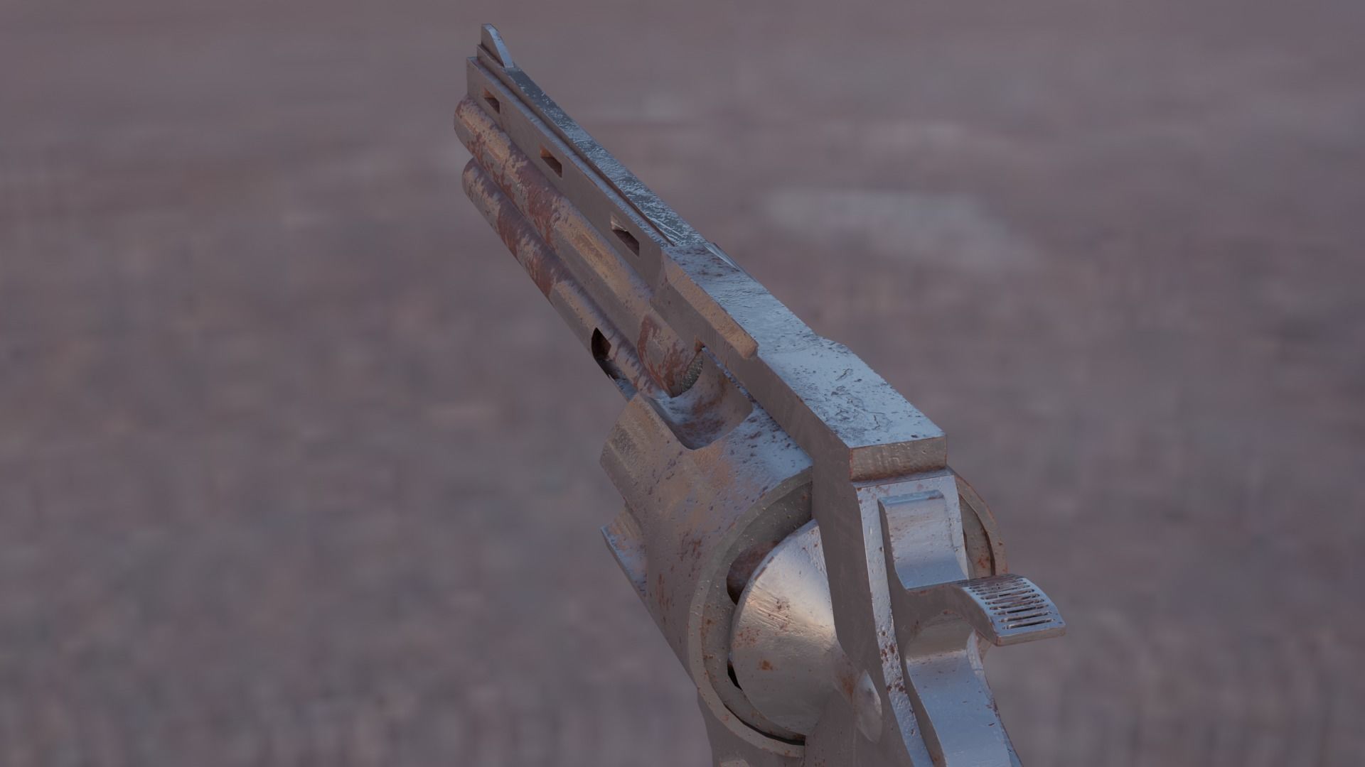 3D model Rusty Old Colt Python 357 mag Revolver VR / AR / low-poly ...