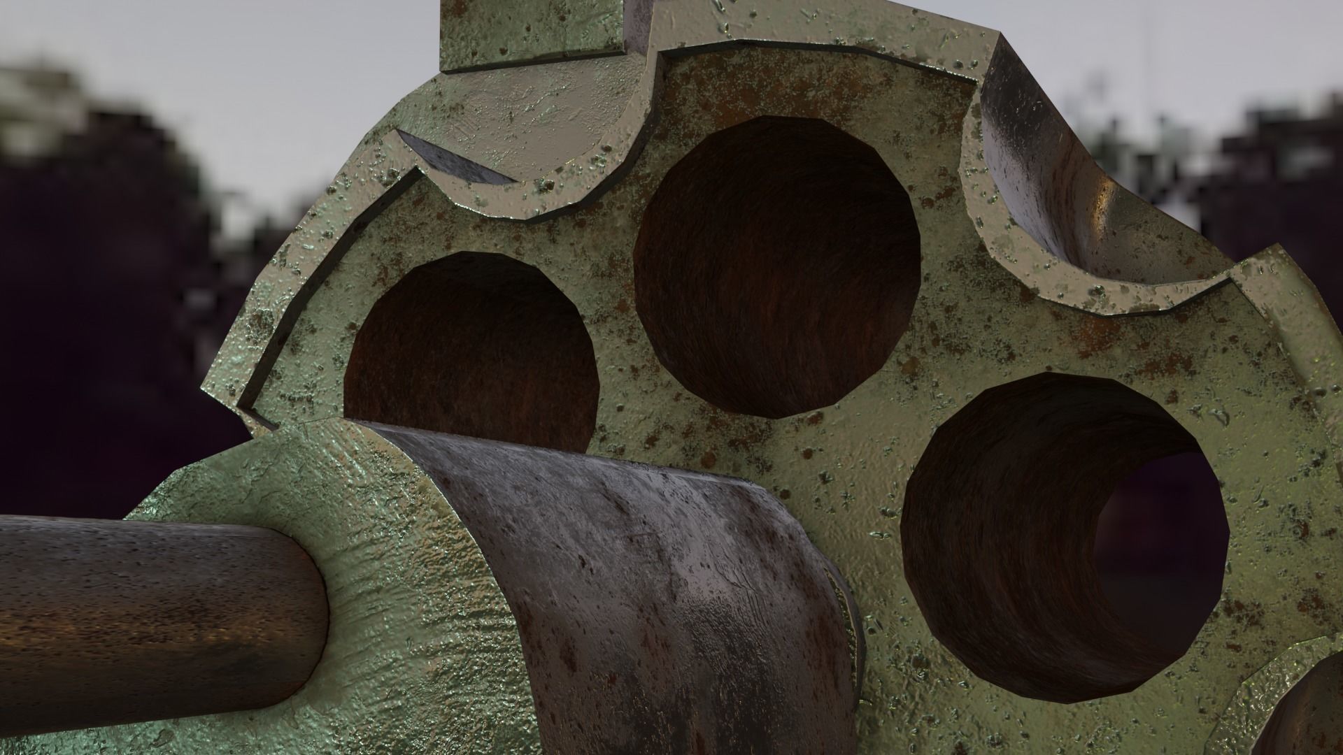 3D model Rusty Old Colt Python 357 mag Revolver VR / AR / low-poly ...