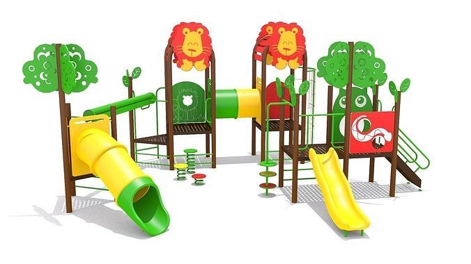 3D model Lion Playground VR / AR / low-poly | CGTrader