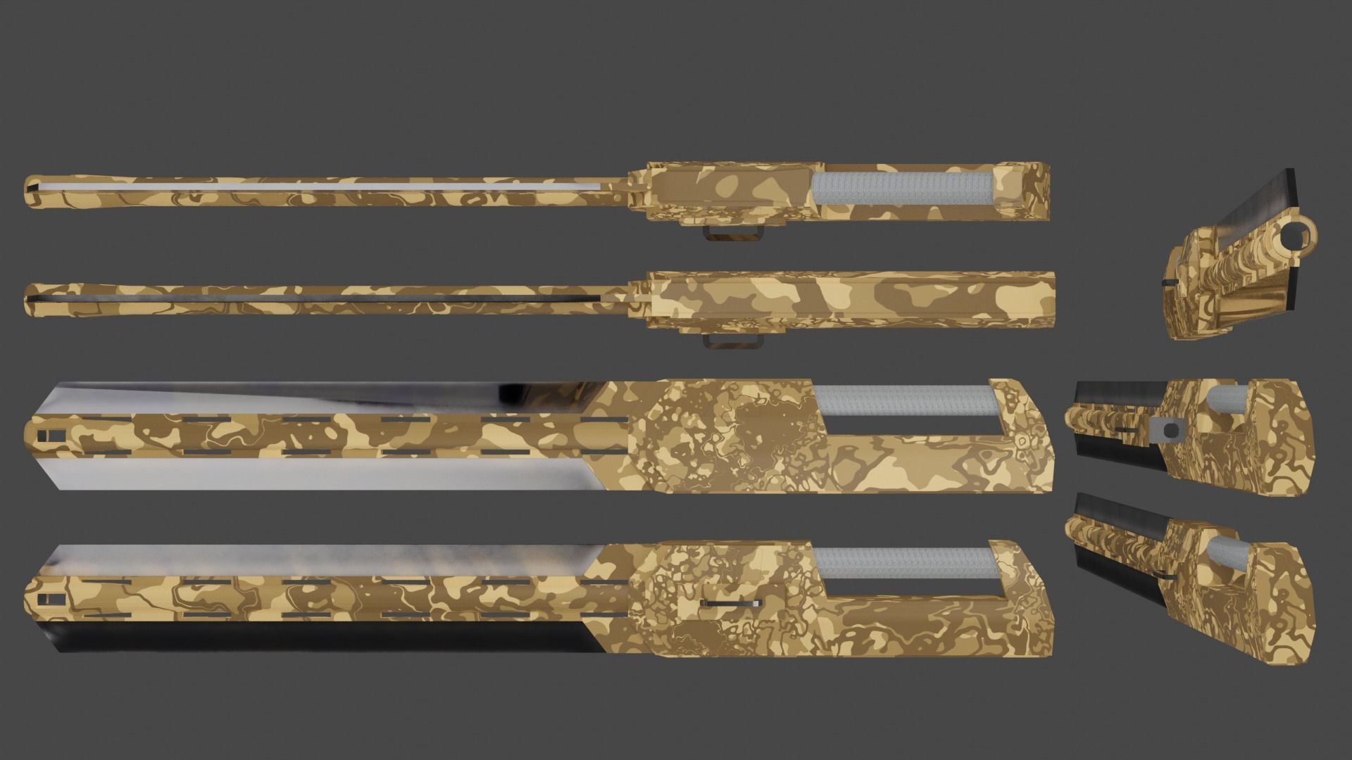 sword with tank barrel free 3D model | CGTrader