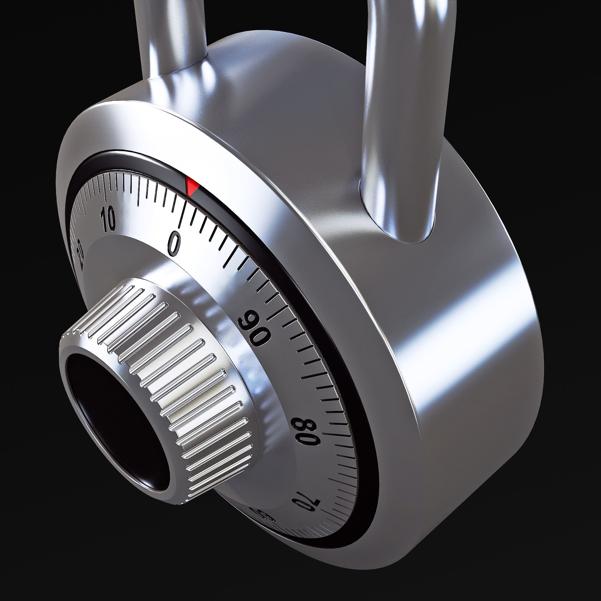 Dial Combination Padlock v 1 3D model | CGTrader