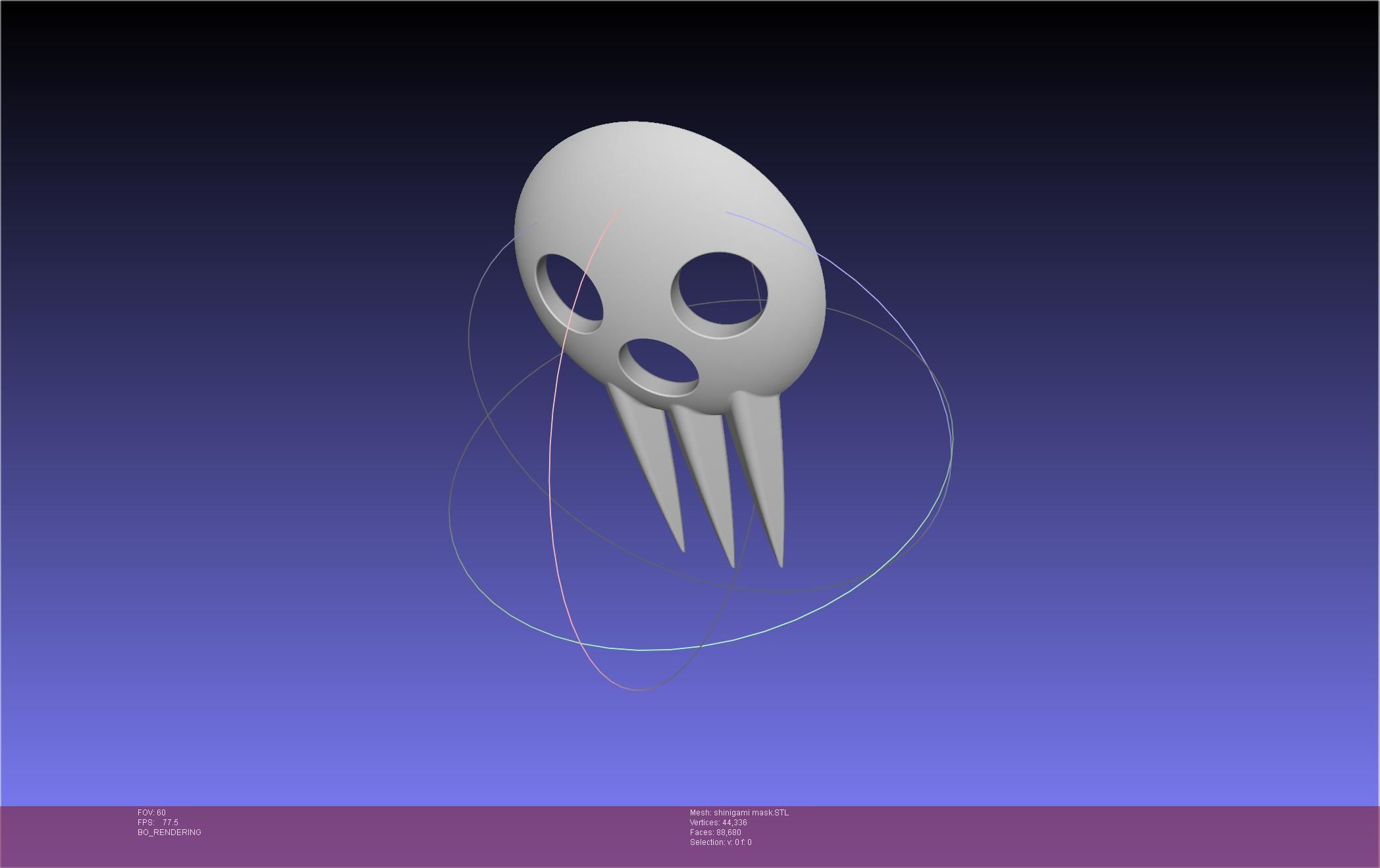 Soul Eater Shinigami Mask Printable Model 3D model 3D printable | CGTrader