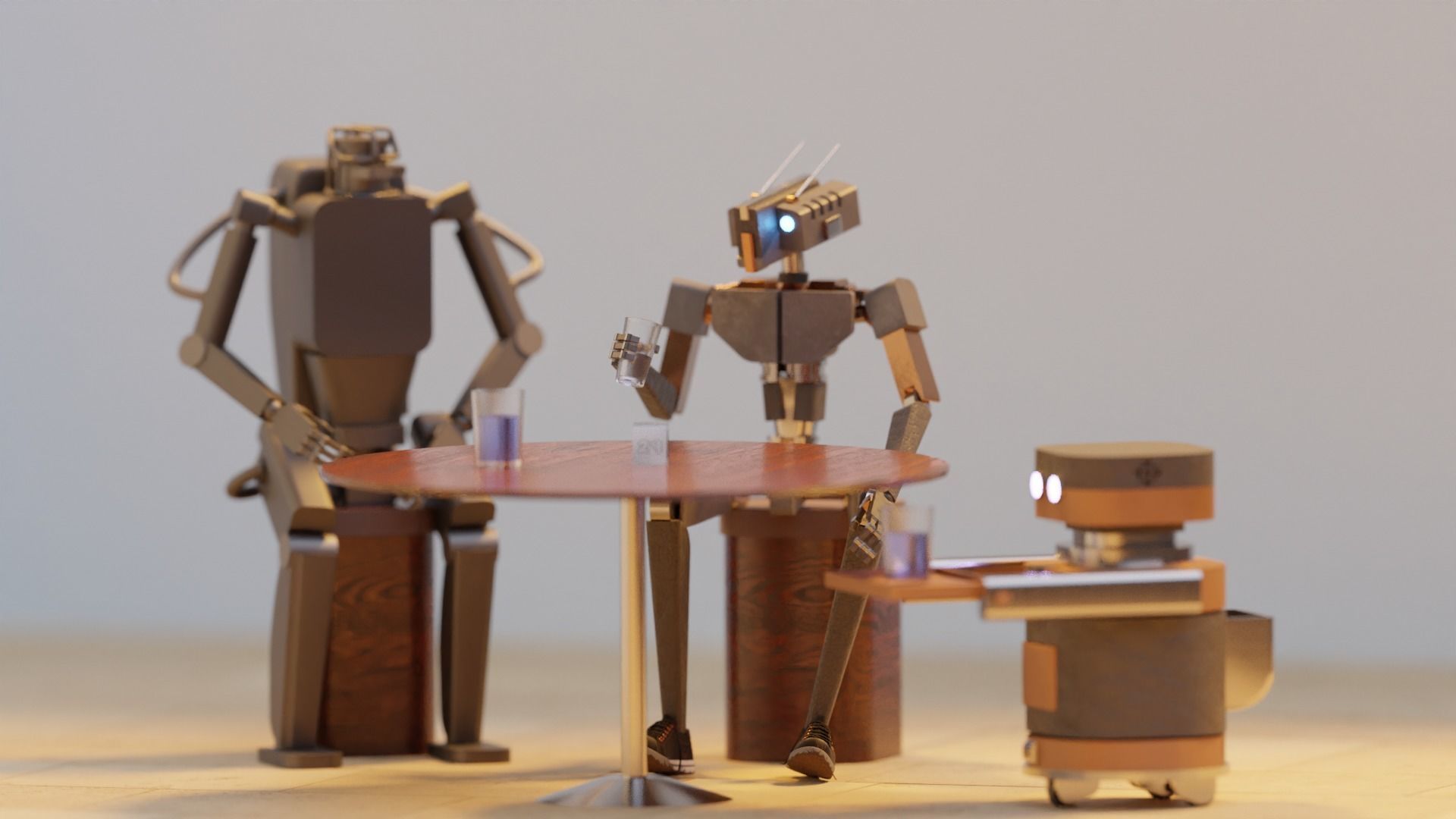 simple robot 3D model rigged | CGTrader