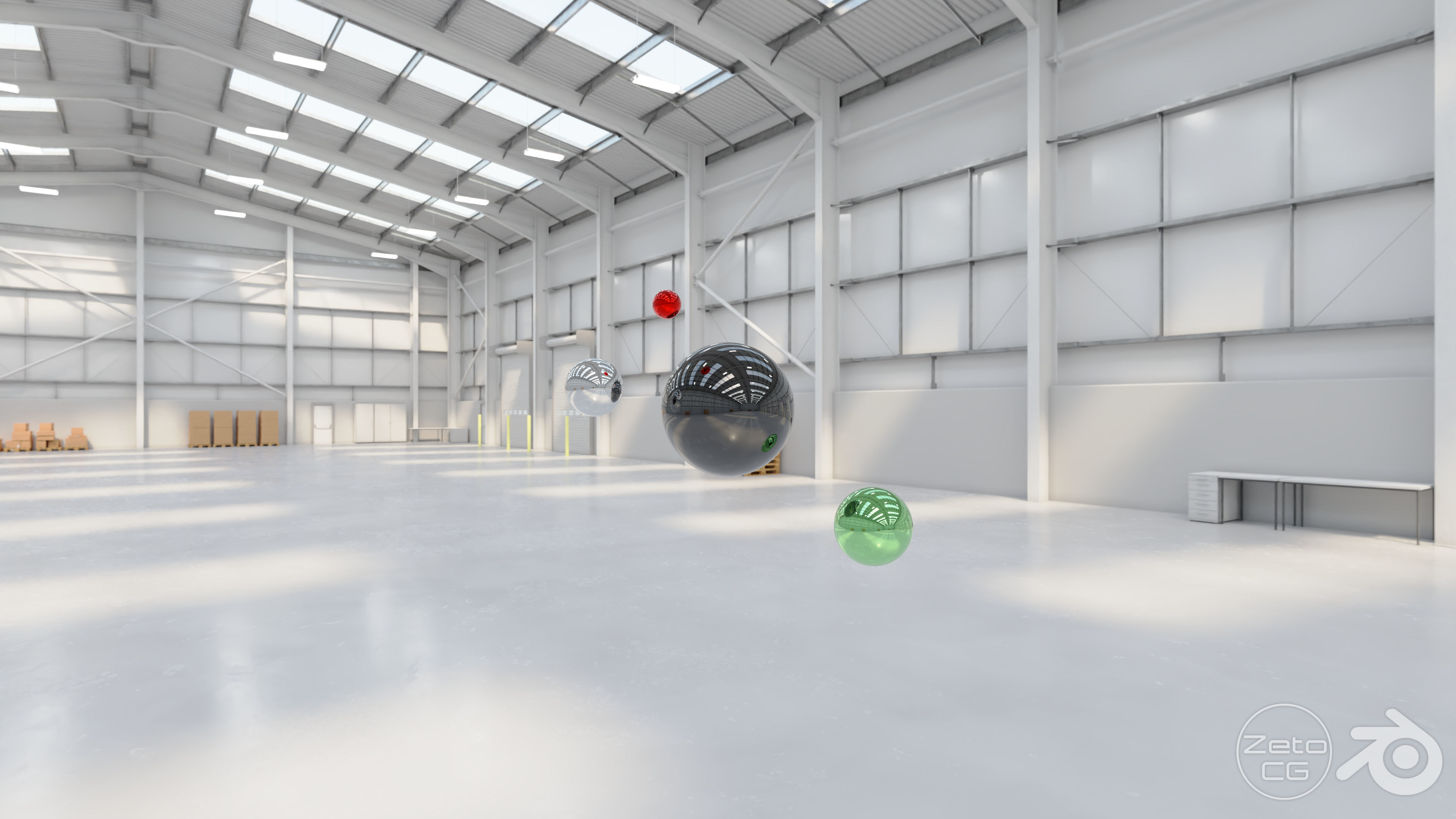 Texture HDRI - Industrial Warehouse Interior 11b - 8192x4096 VR / AR ...