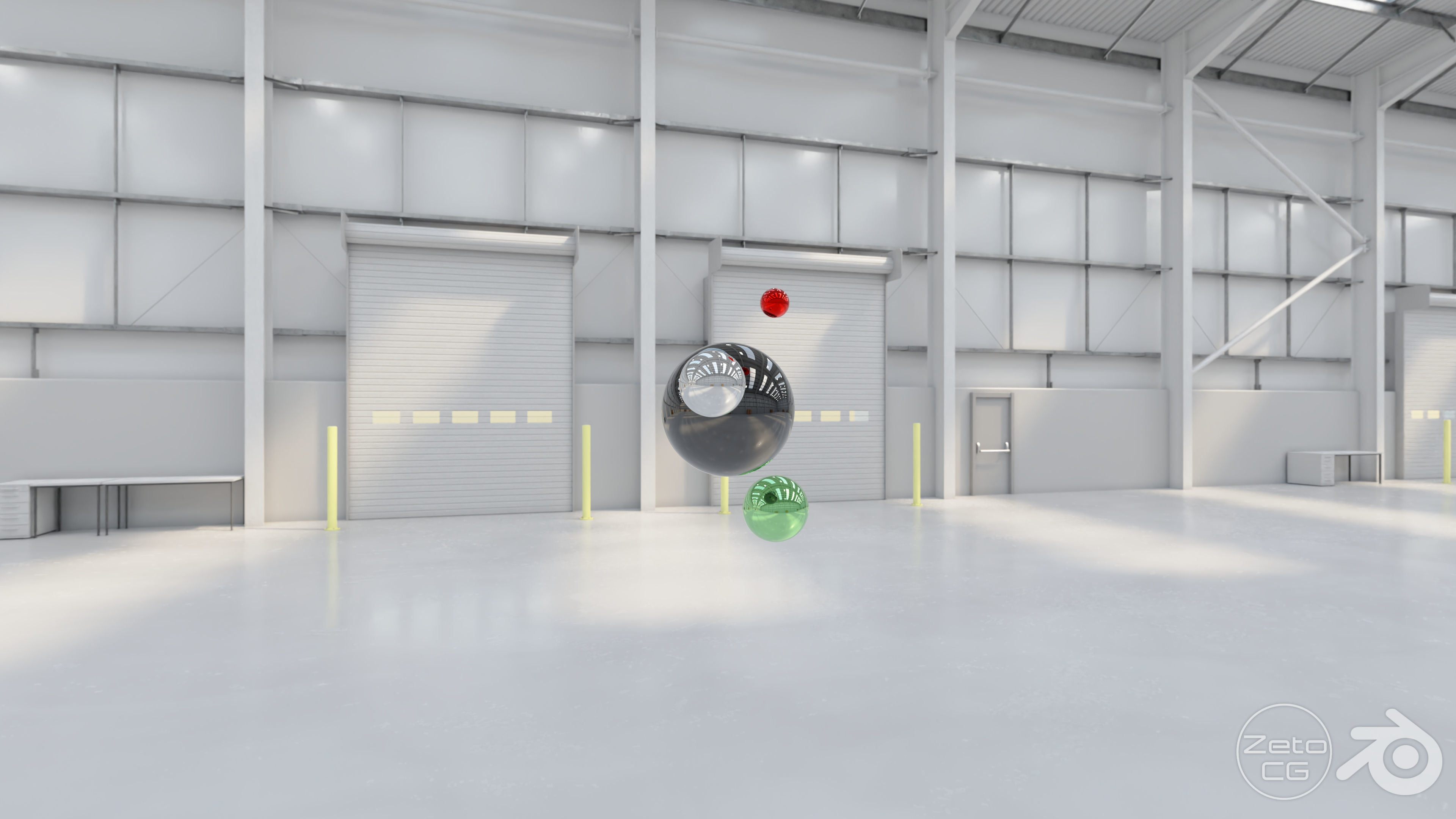 Texture HDRI - Industrial Warehouse Interior 11b - 8192x4096 VR / AR ...