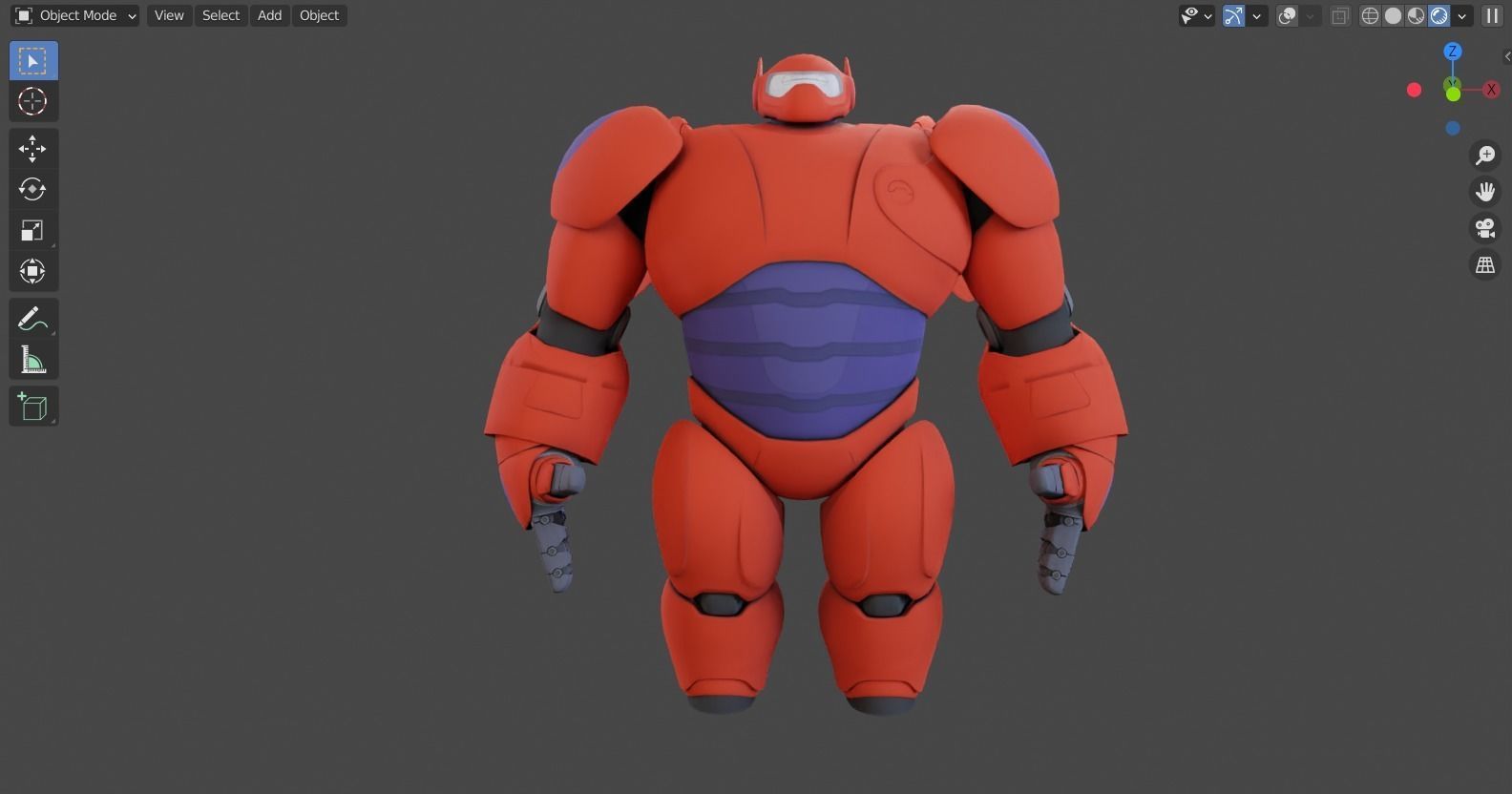 Big hero 6 - Red Baymax rigged 3D model rigged | CGTrader