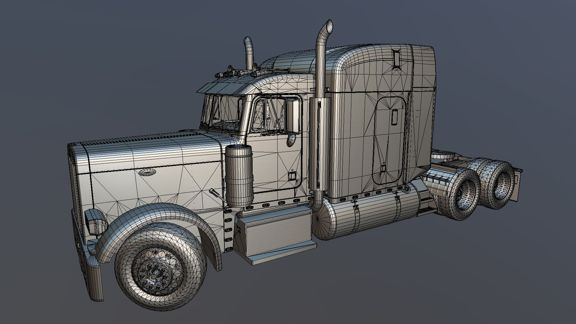 3D model Peterbilt 379 semitruck VR / AR / low-poly | CGTrader