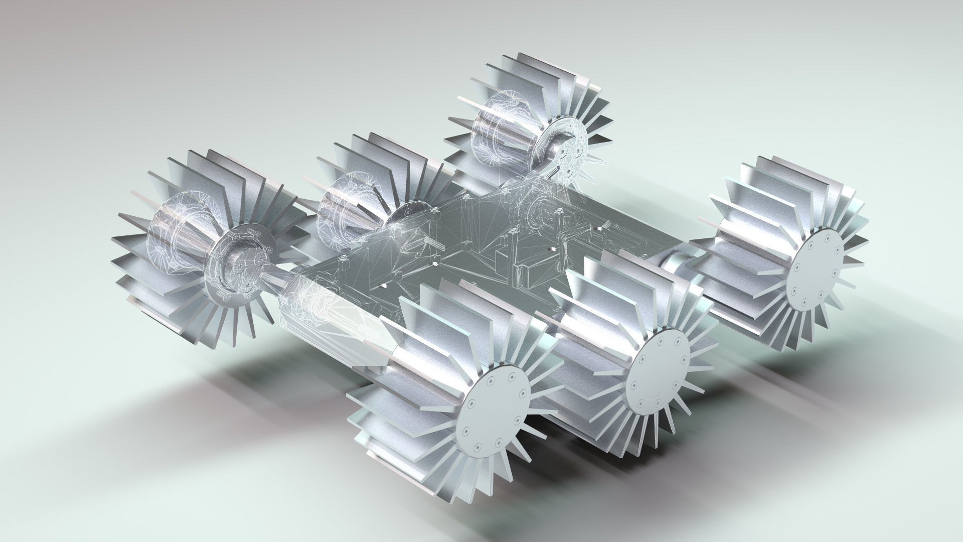 Robot platform mechanism 3D model | CGTrader