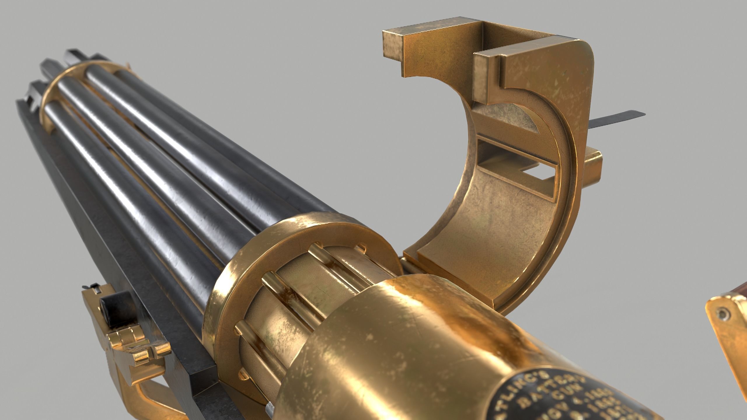 3D model Gatling gun VR / AR / low-poly | CGTrader