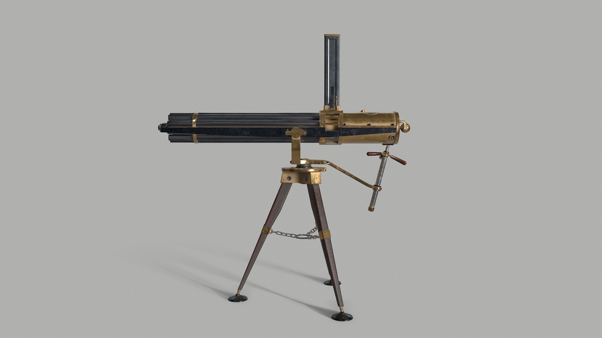 3D model Gatling gun VR / AR / low-poly | CGTrader