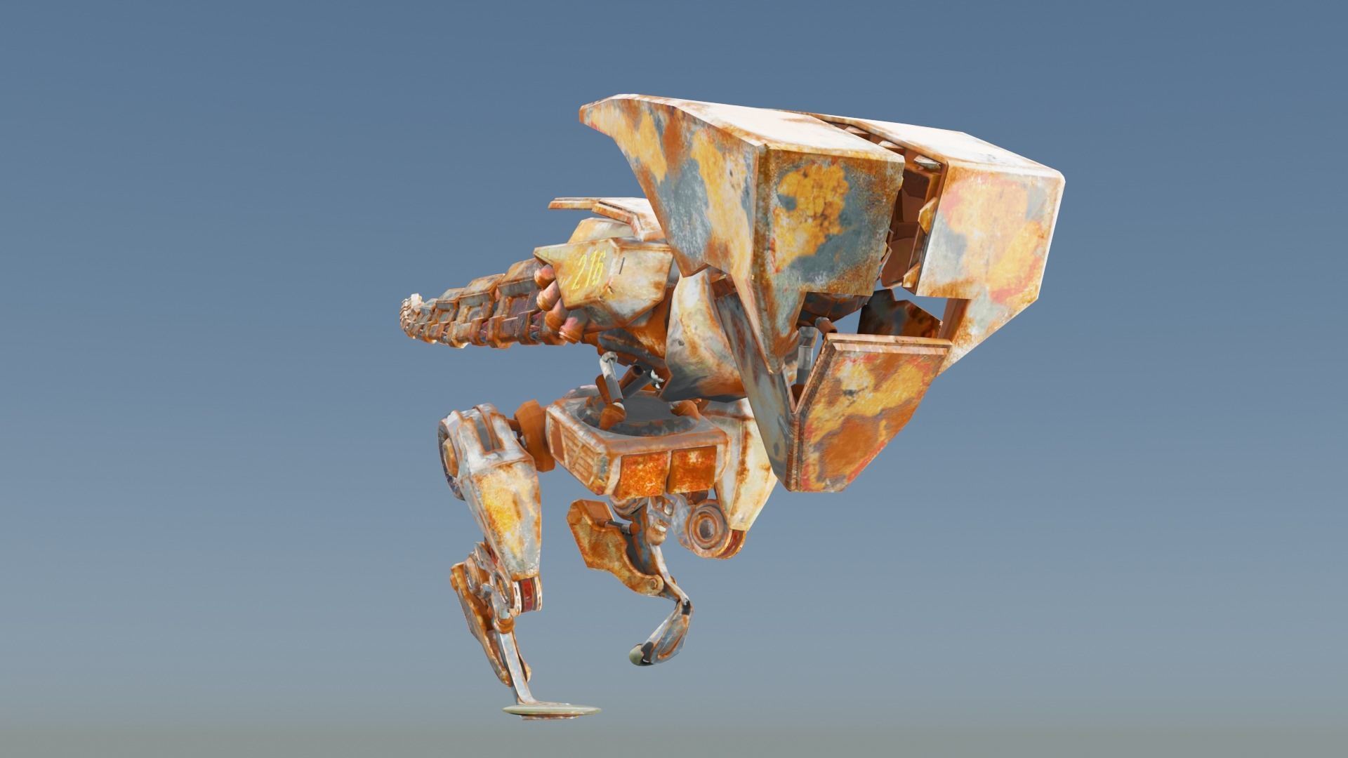 3D model Futuristic Raptoid Dinosaur Rigged Animated VR / AR / low-poly ...