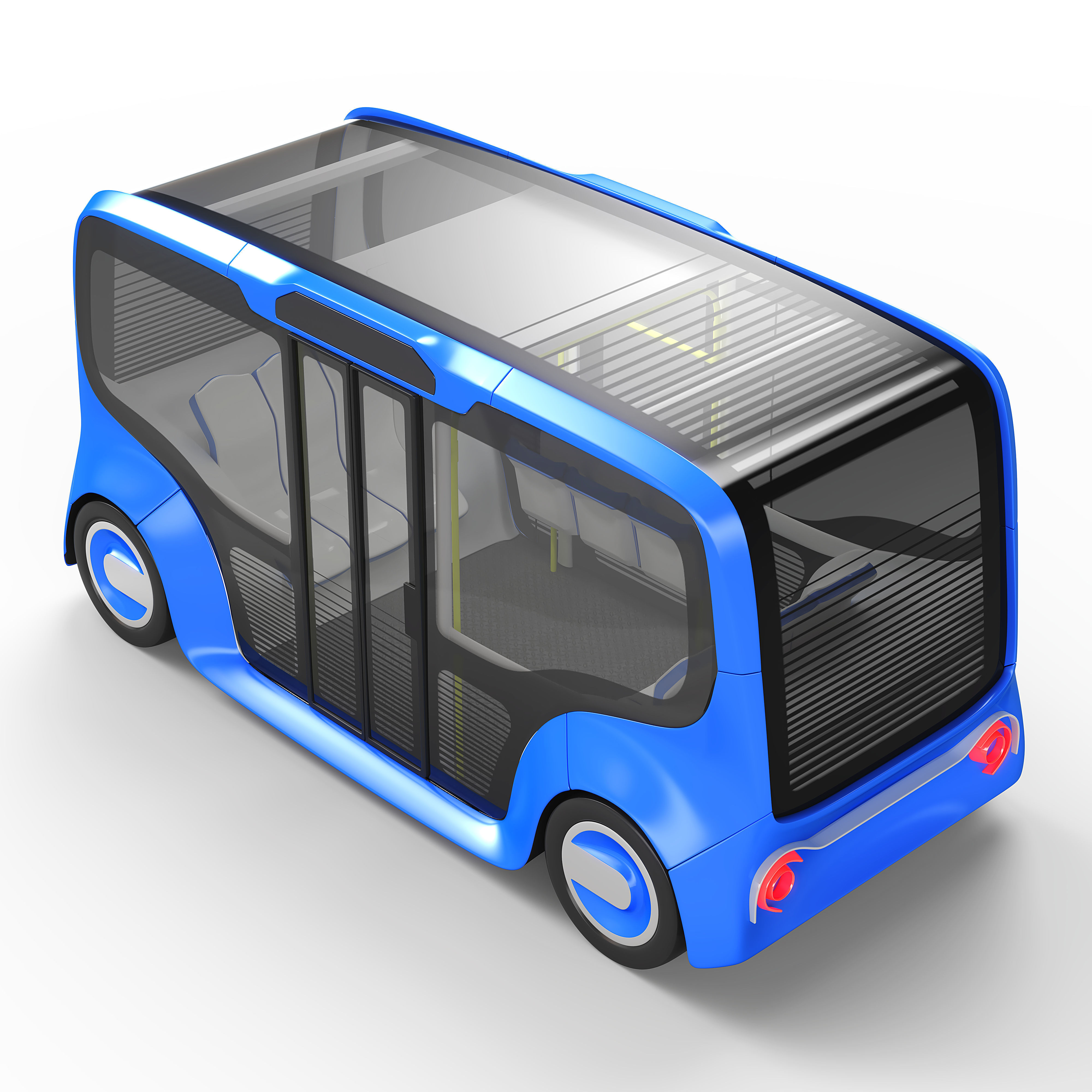 Autonomous Electric Minibus 3D model | CGTrader