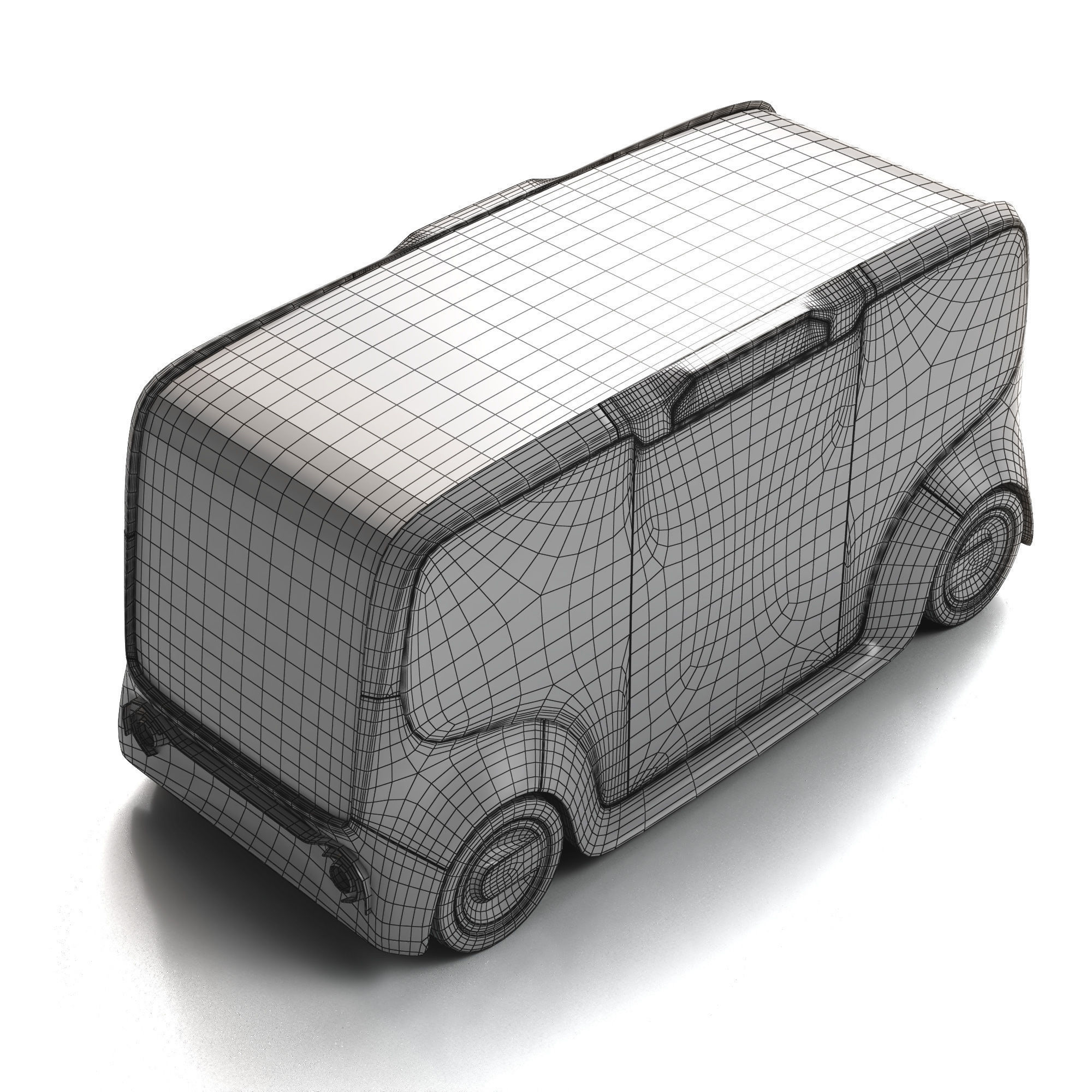 Autonomous Electric Minibus 3D model | CGTrader