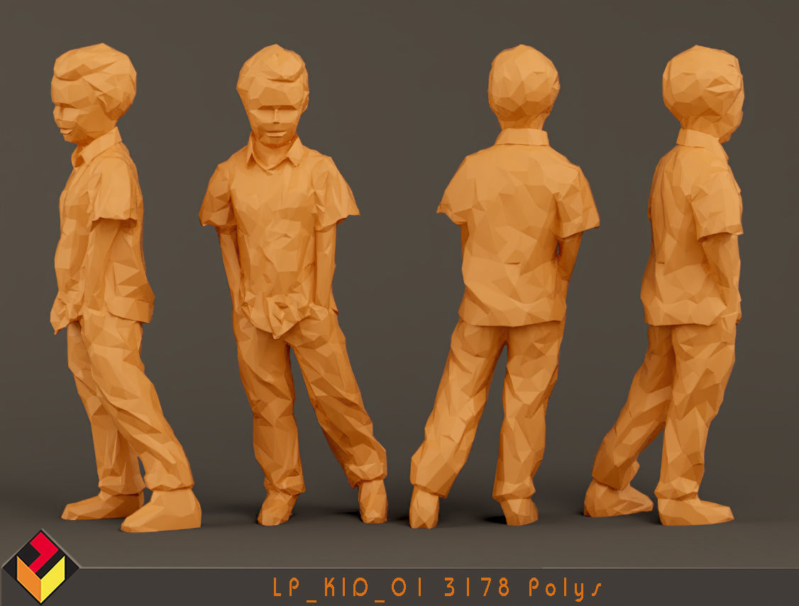 3D model Low Poly Style Kids VR / AR / low-poly | CGTrader