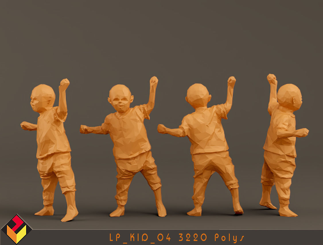 3D model Low Poly Style Kids VR / AR / low-poly | CGTrader