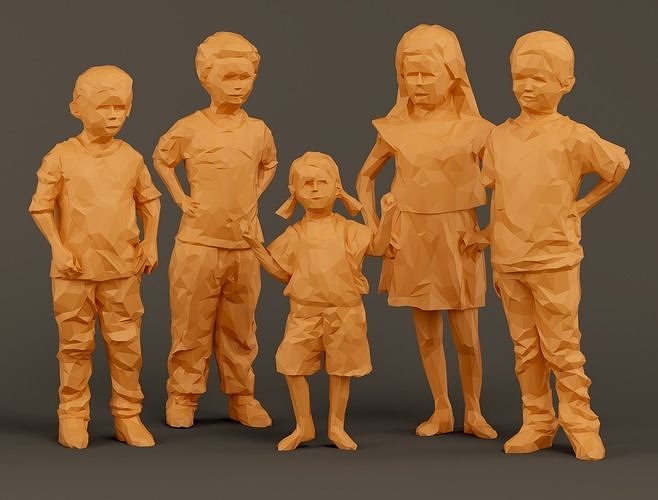 3D model Low Poly Style Kids VR / AR / low-poly | CGTrader