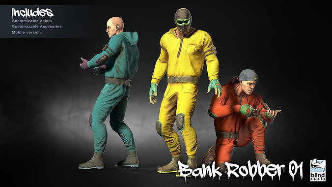 3D model Bank Robber 01 VR / AR / low-poly | CGTrader