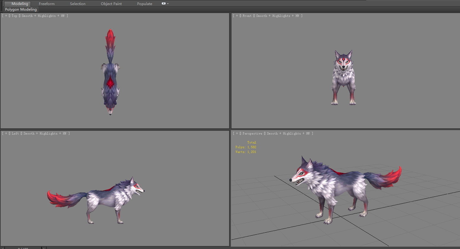 3D model Cartoon big bad wolf VR / AR / low-poly | CGTrader