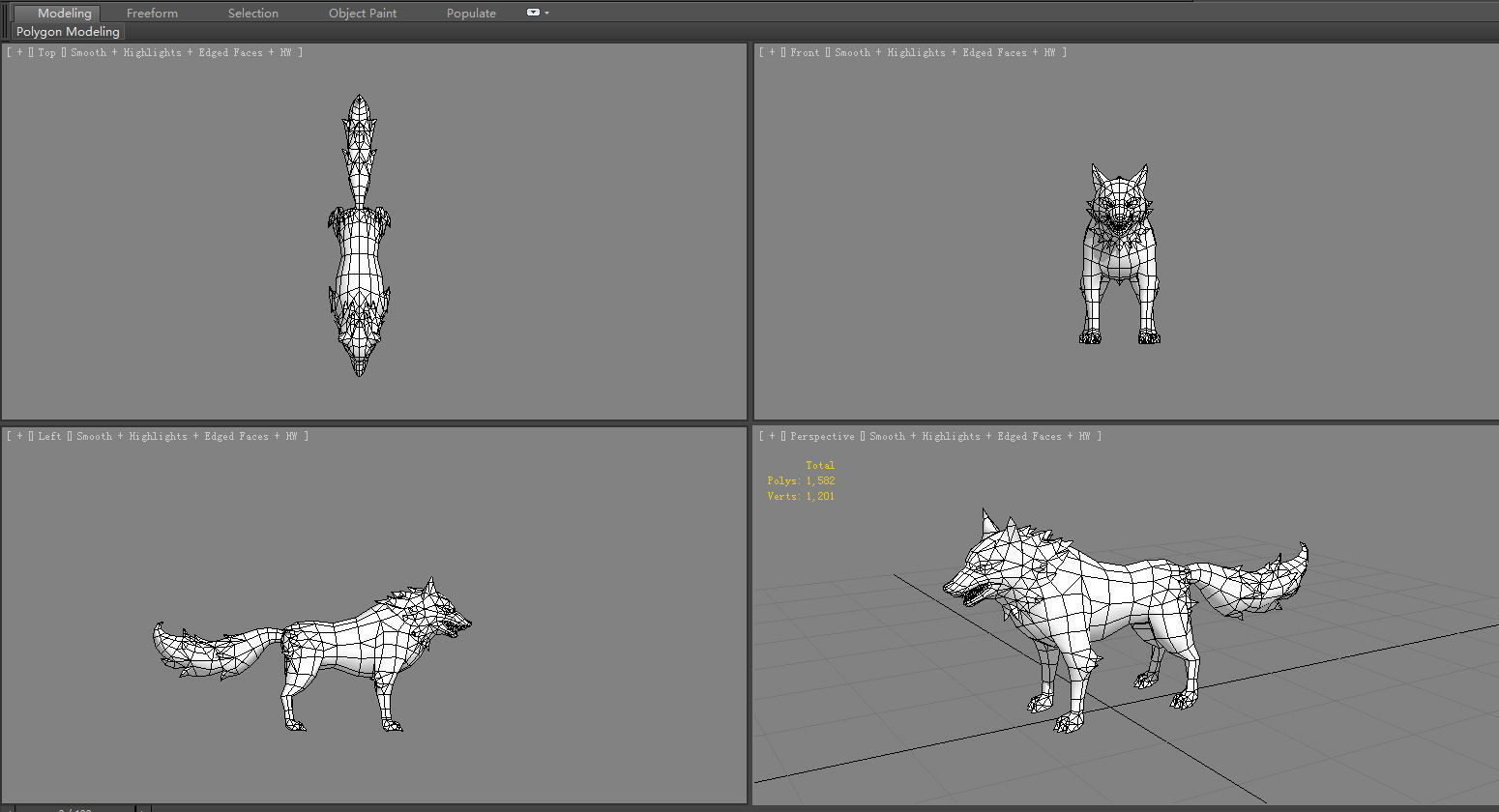 3D model Cartoon big bad wolf VR / AR / low-poly | CGTrader