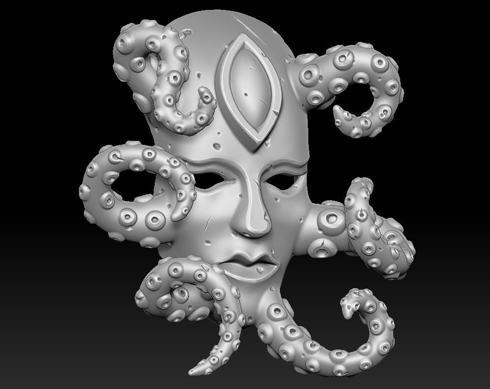 Octopus mask 3d print 3D model 3D printable | CGTrader