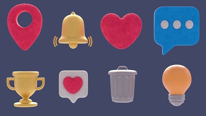 3D Icon Pack 3D model | CGTrader