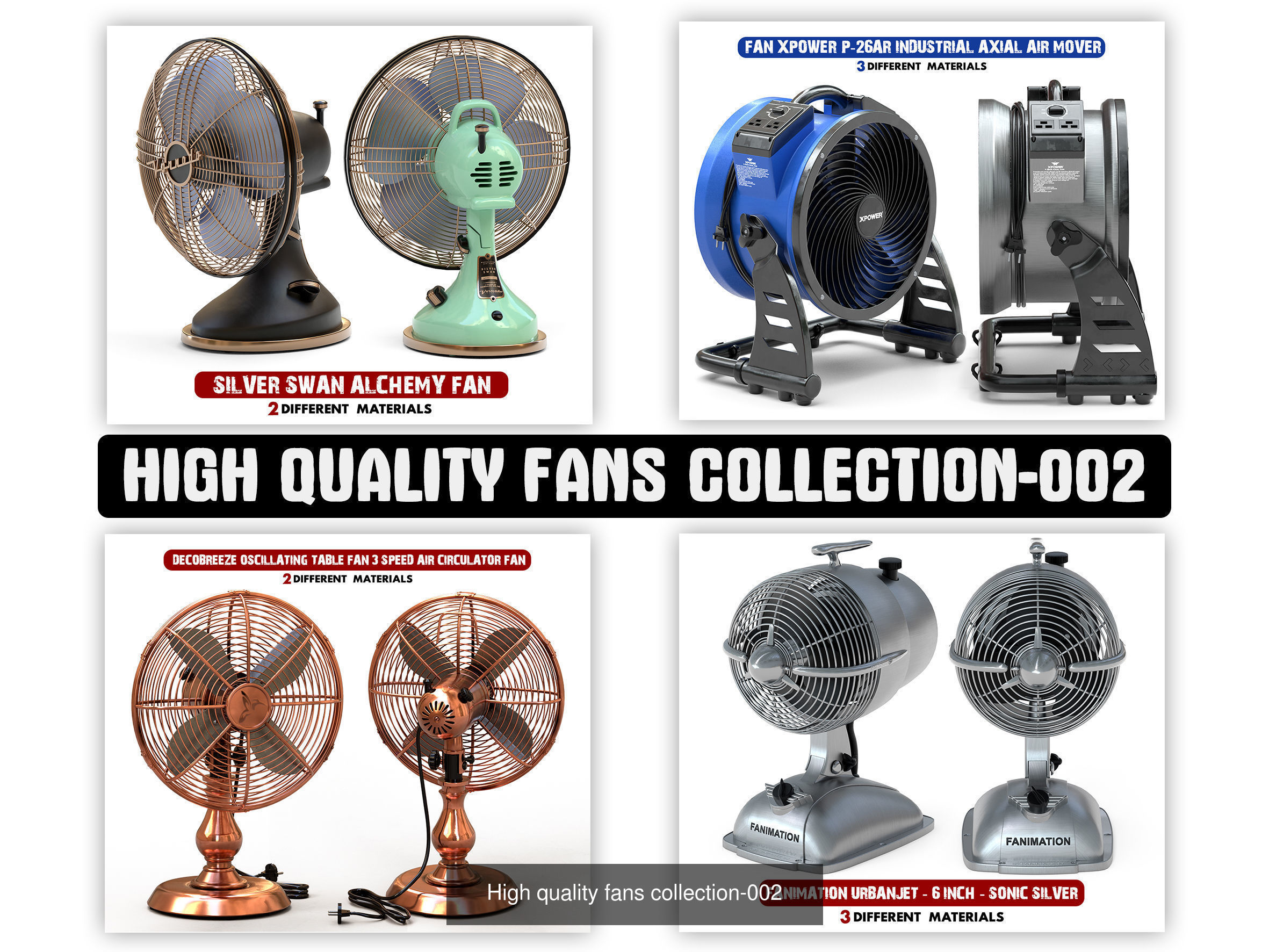 14 High quality fans collection | CGTrader