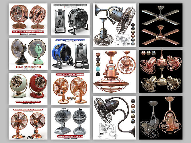 14 High quality fans collection | CGTrader