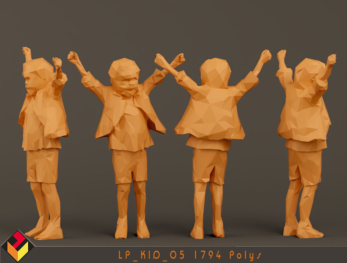 3D model Low Poly Style Kids VR / AR / low-poly | CGTrader