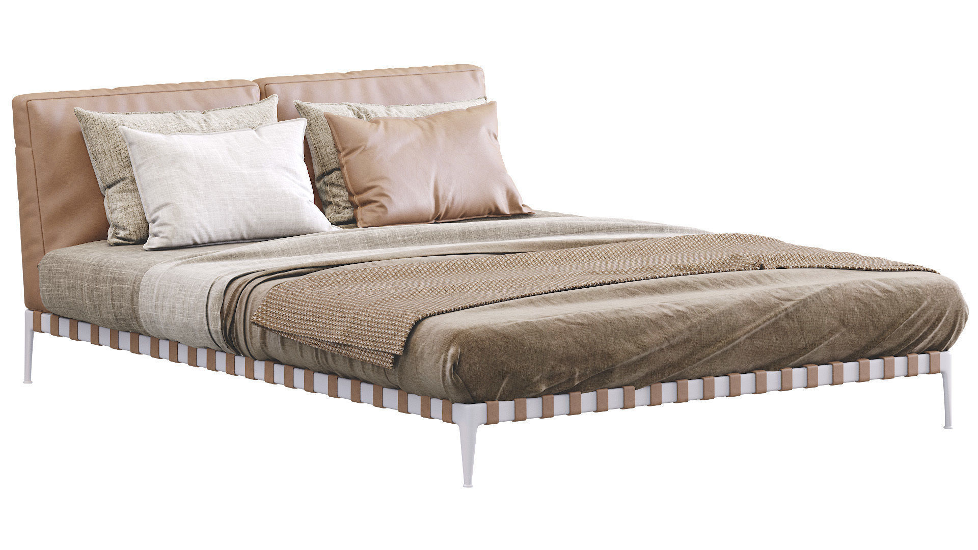 Leather Bed Gregory By Flexform 3D model | CGTrader